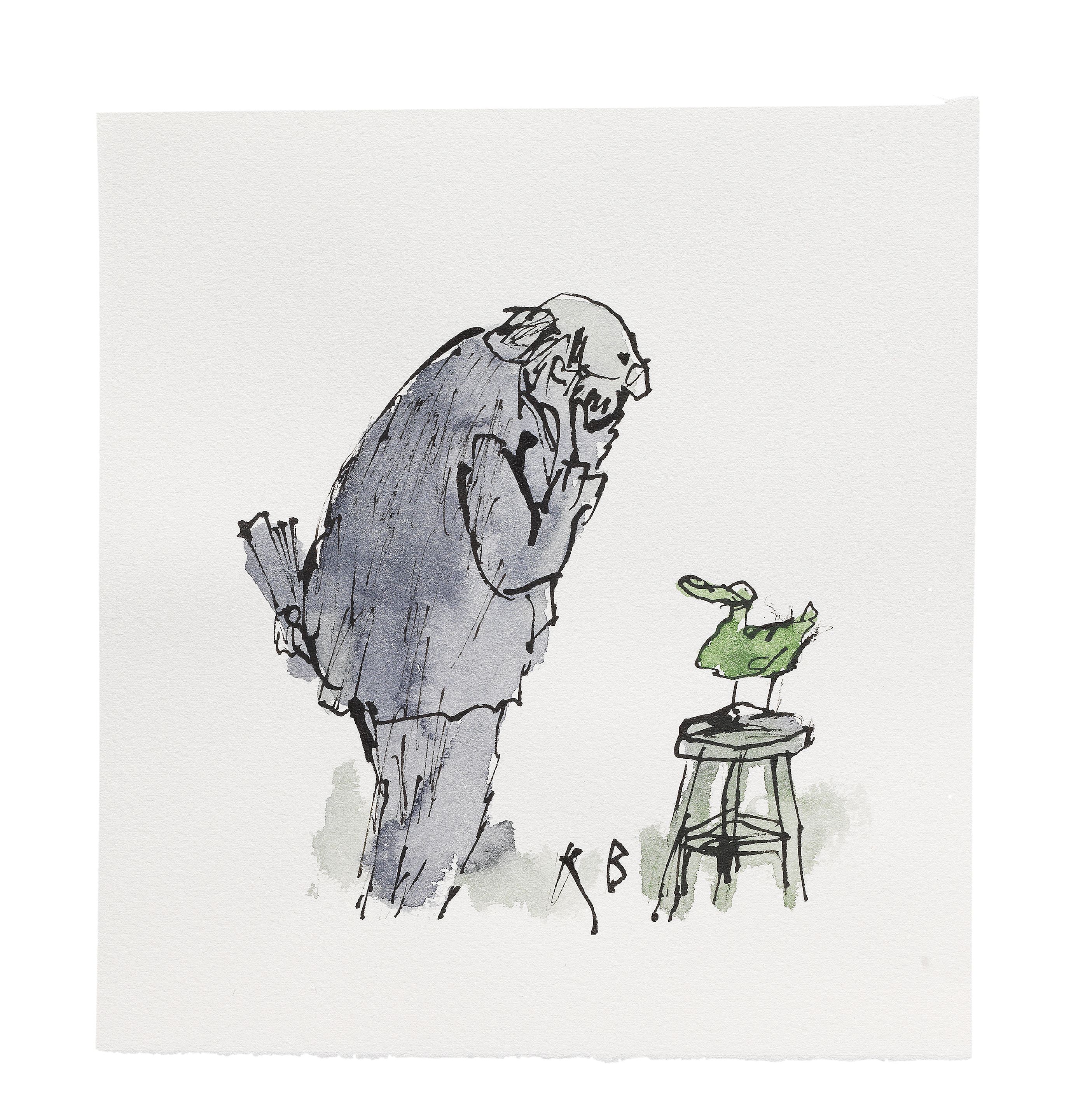 Bonhams : Sir Quentin Blake (British, born 1932) Considering a Duck ...