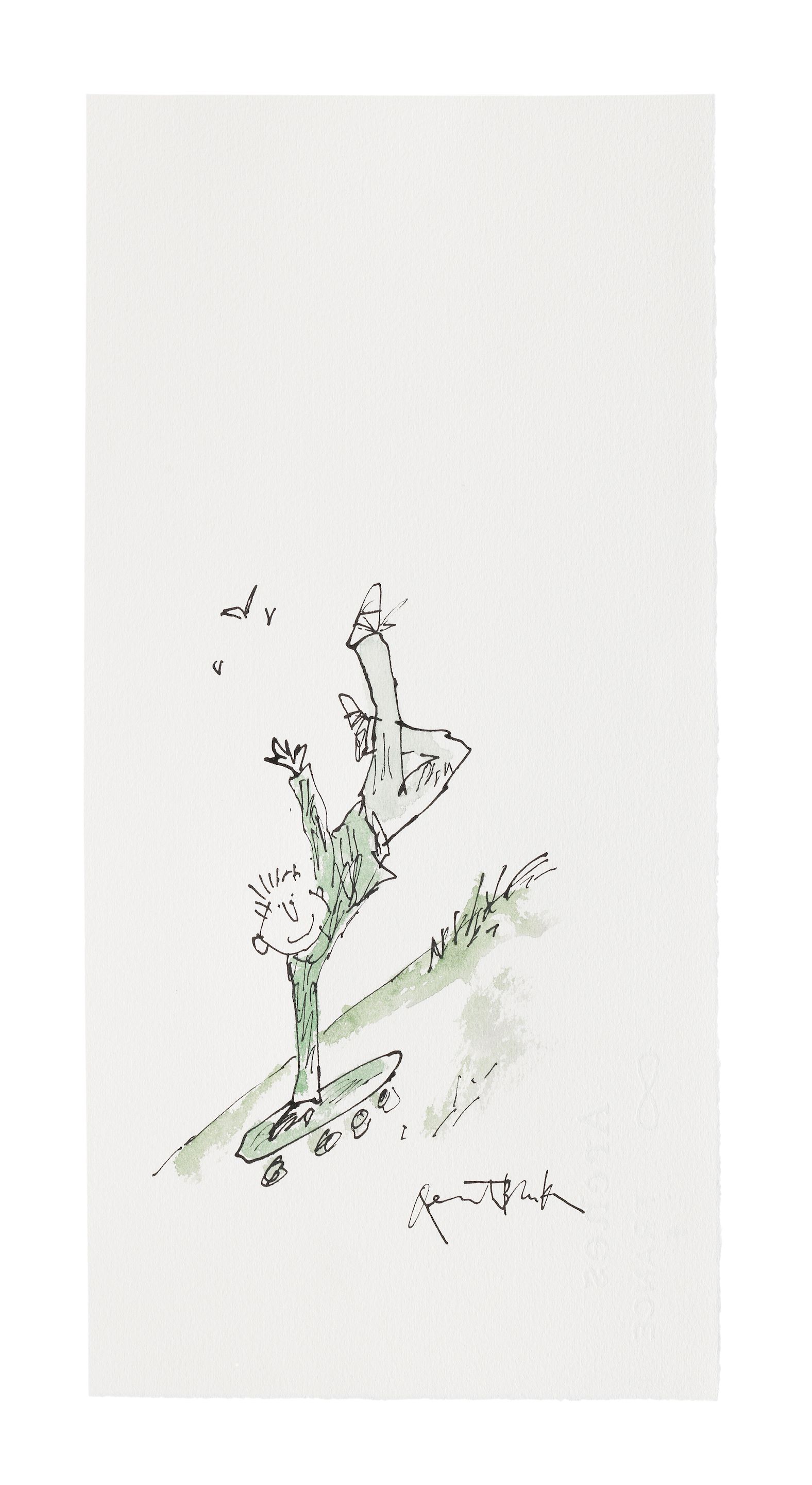 Bonhams : Sir Quentin Blake (British, born 1932) Skateboarders No.3 ...
