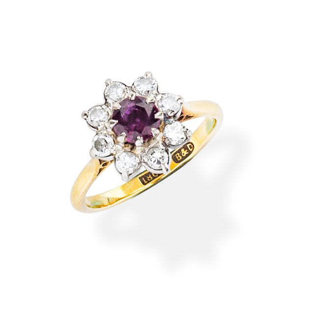 Bonhams : BOODLE & DUNTHORNE RUBY AND DIAMOND RING