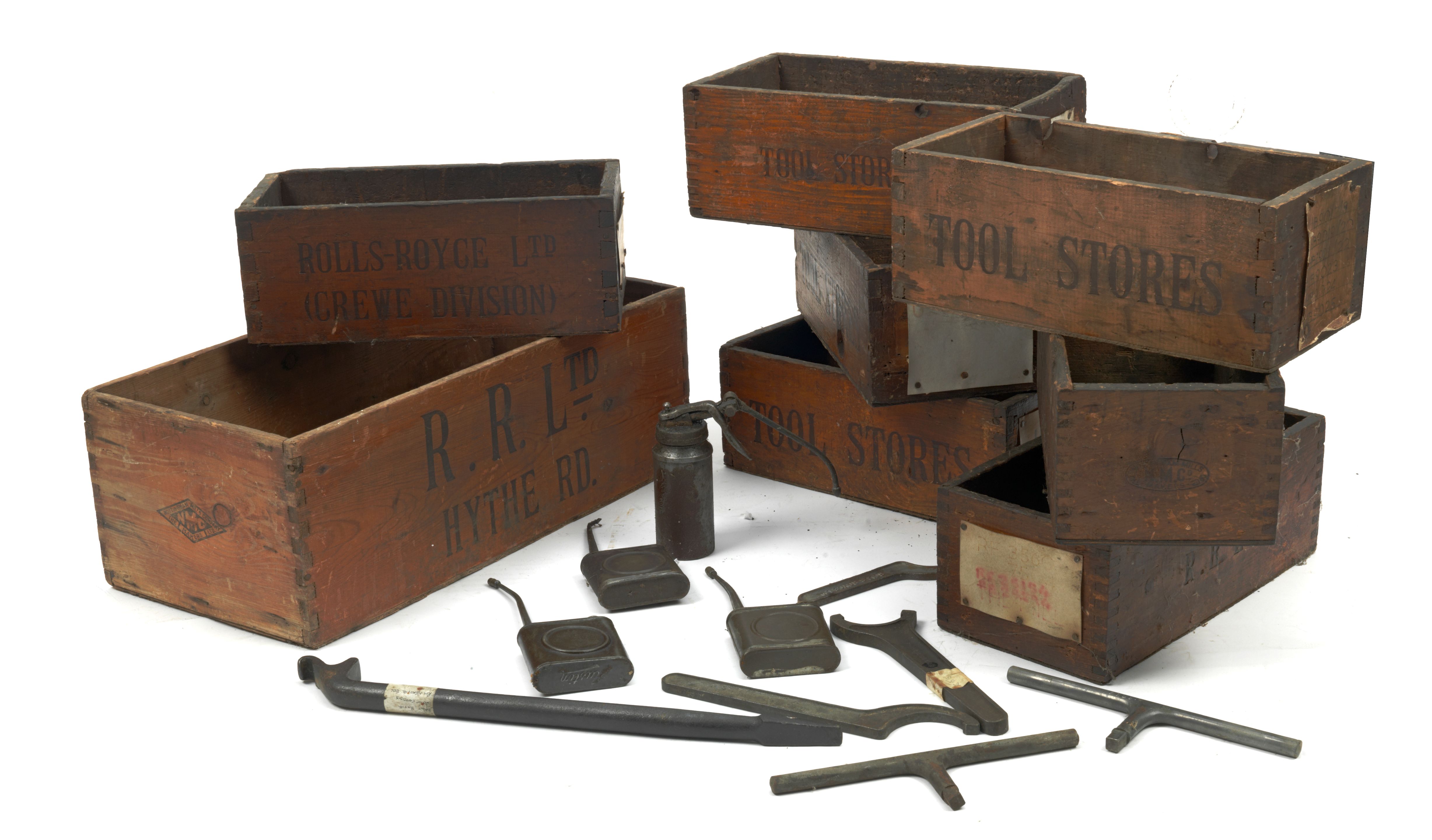 Bonhams Cars : Rolls-Royce wooden tool boxes, ((Qty))
