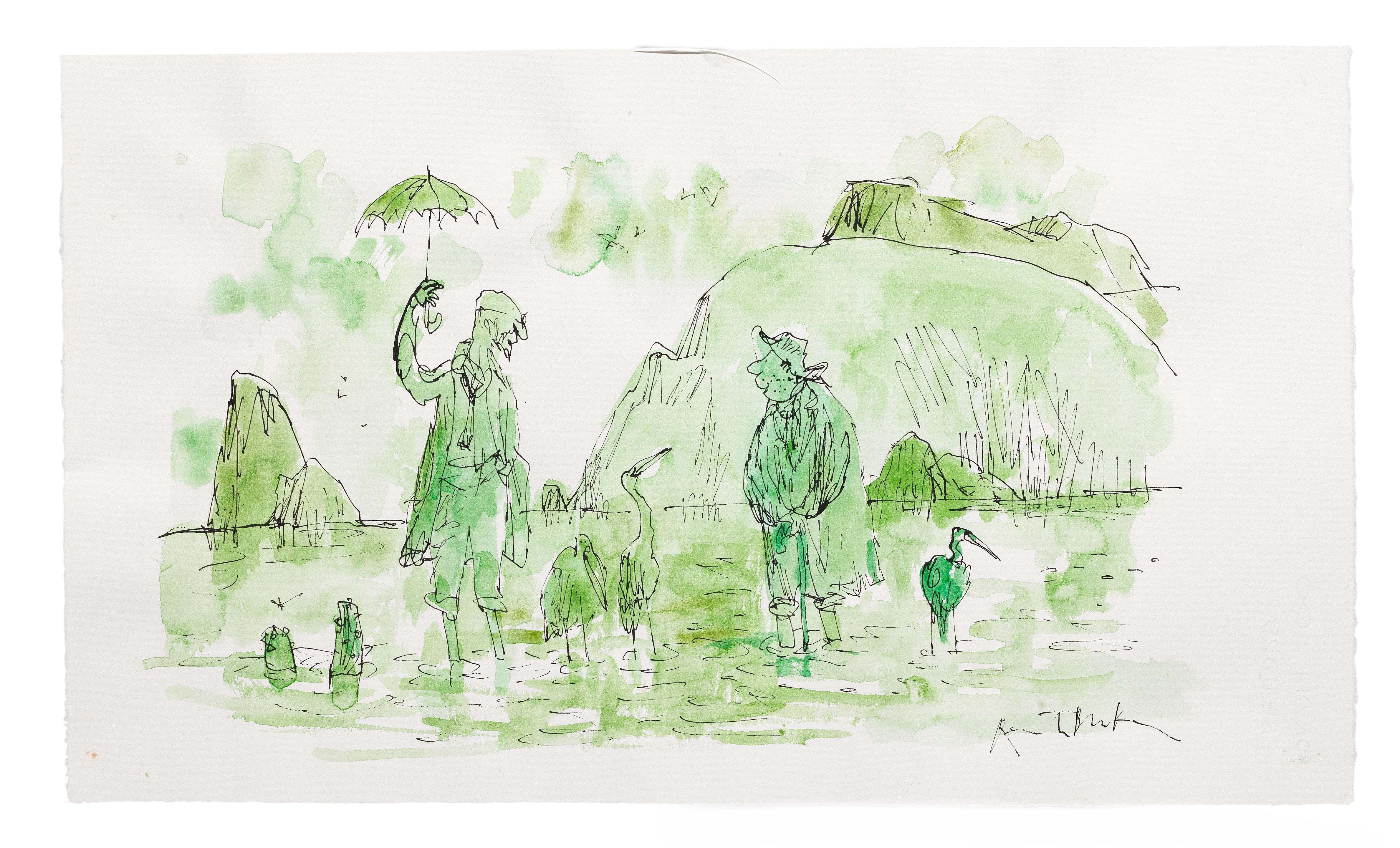 Bonhams : Sir Quentin Blake (British, born 1932) Bird Companions No.23 ...