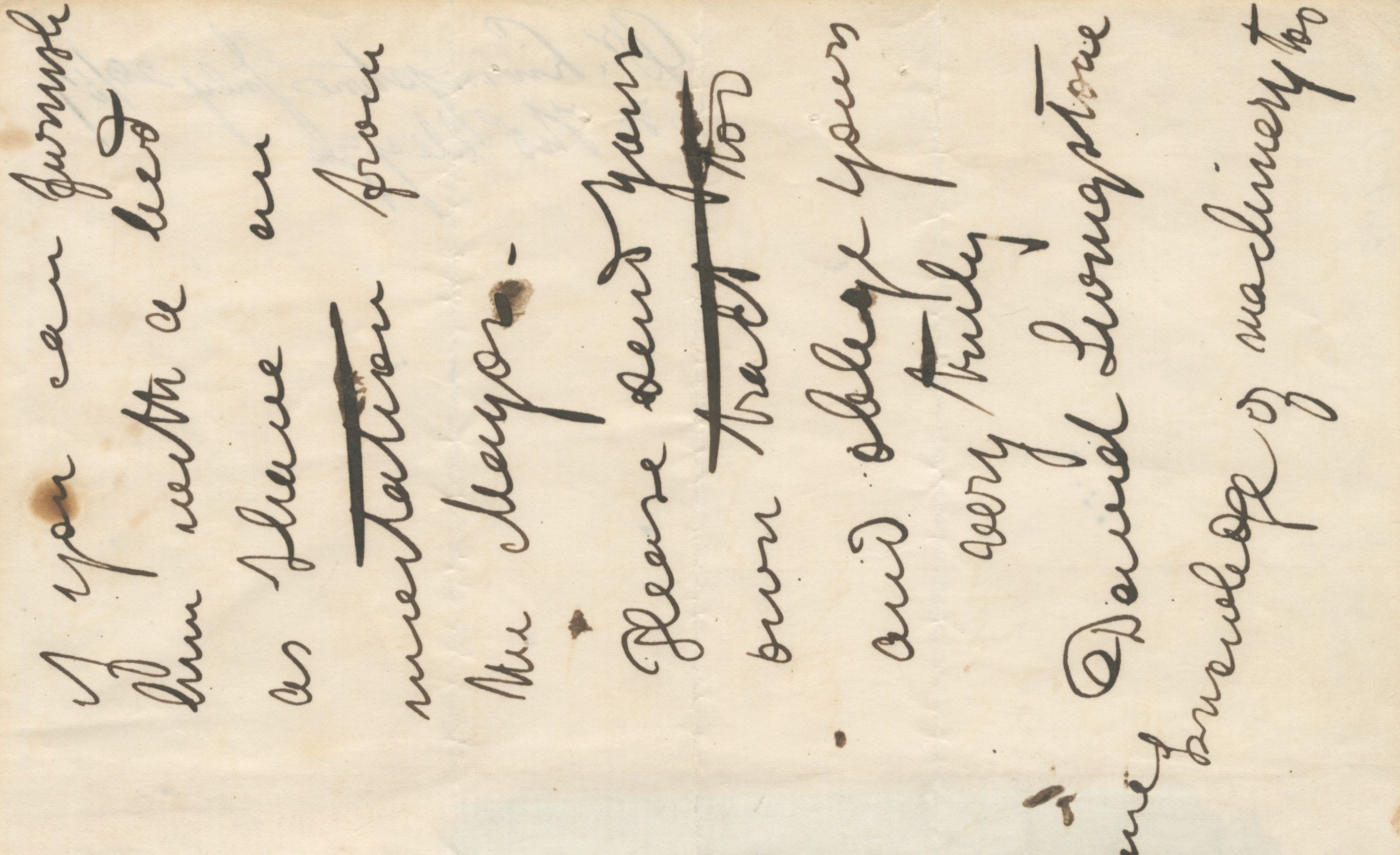 Bonhams : LIVINGSTONE (DAVID) Autograph letter signed (David ...