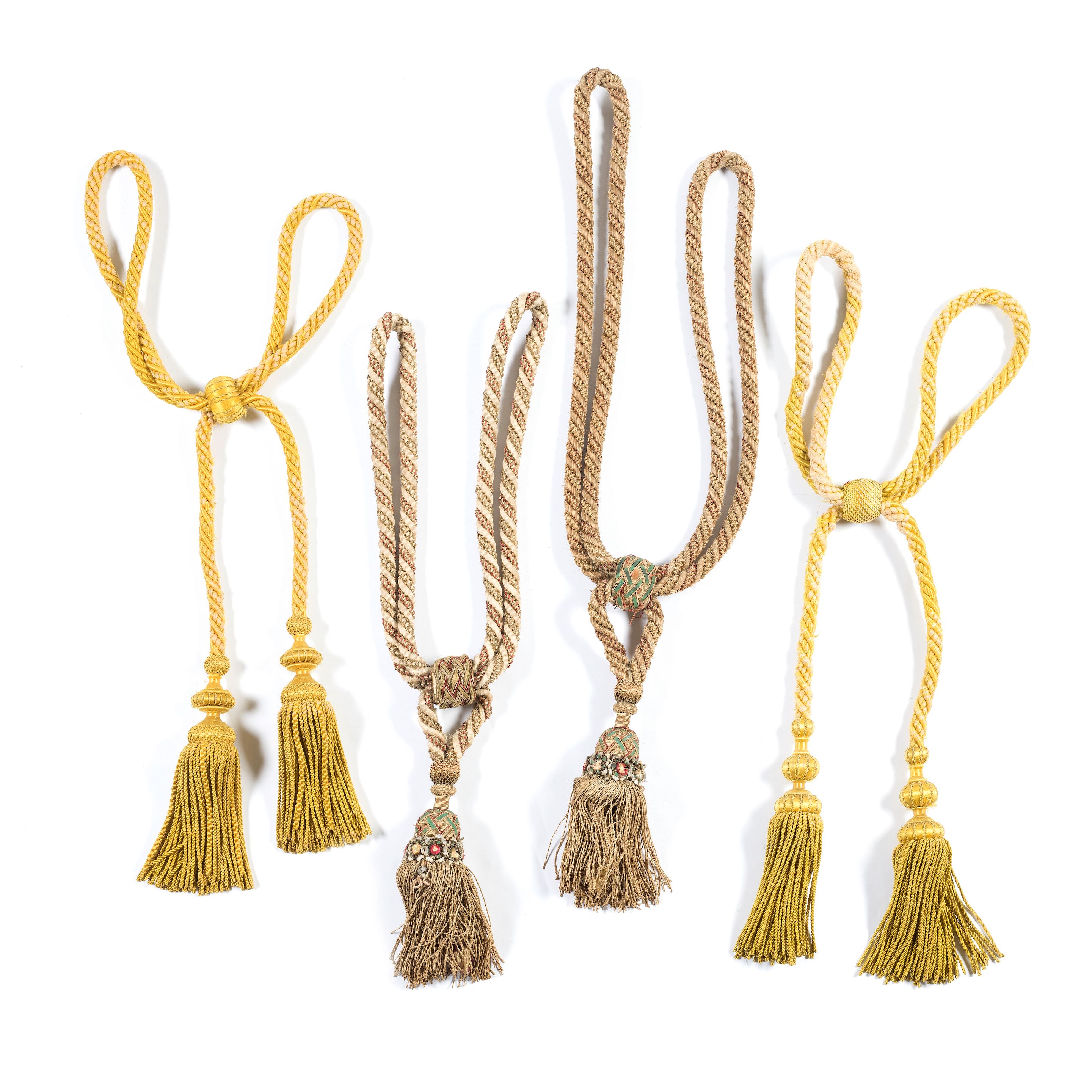 Bonhams : Four pairs of French tiebacks Late 19th century