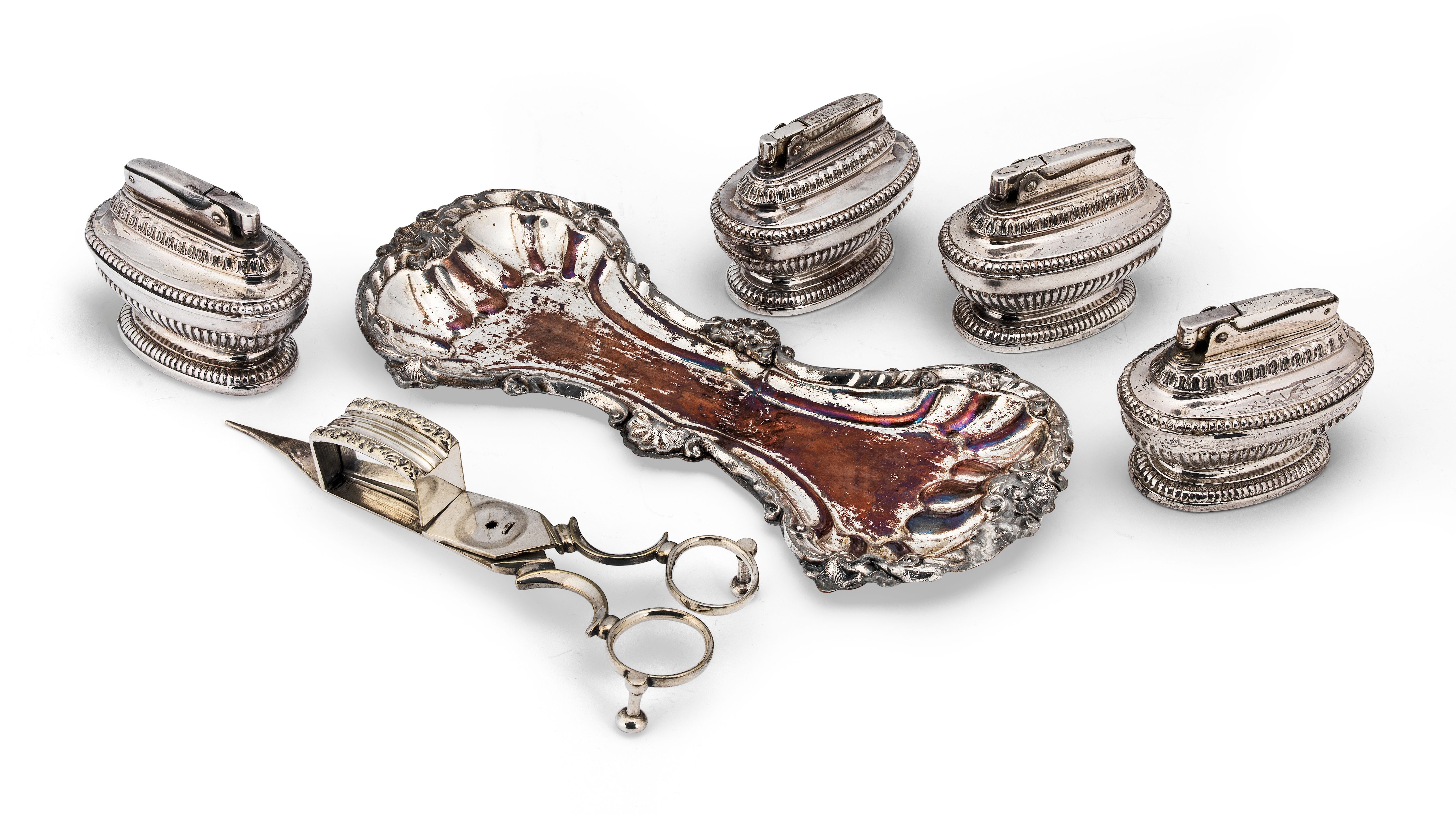 Bonhams : A set of four 'Queen Anne' table lighters Ronson, 20th ...