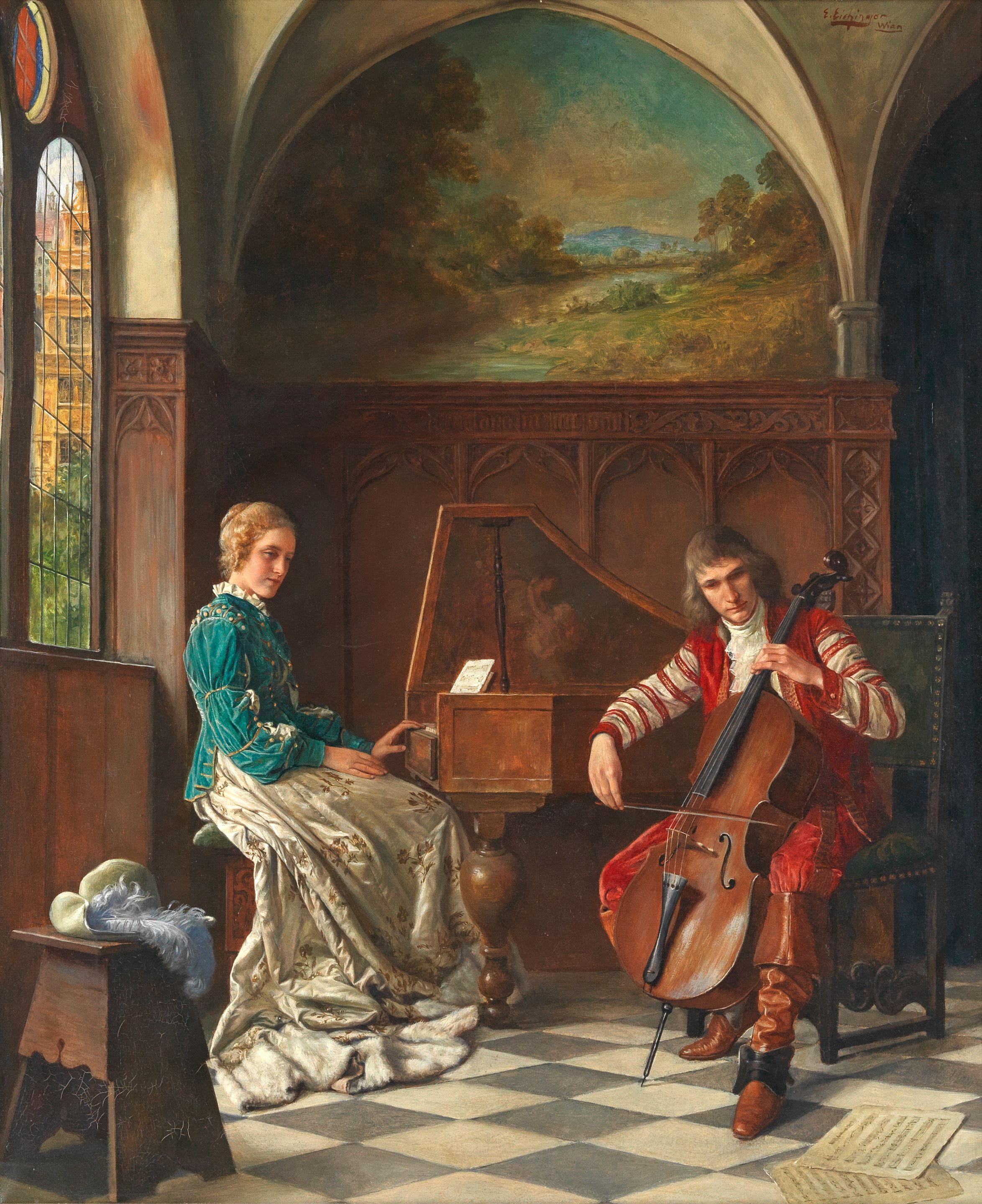 Bonhams : Erwin Eichinger (Austrian, 1892-1950) A musical duet