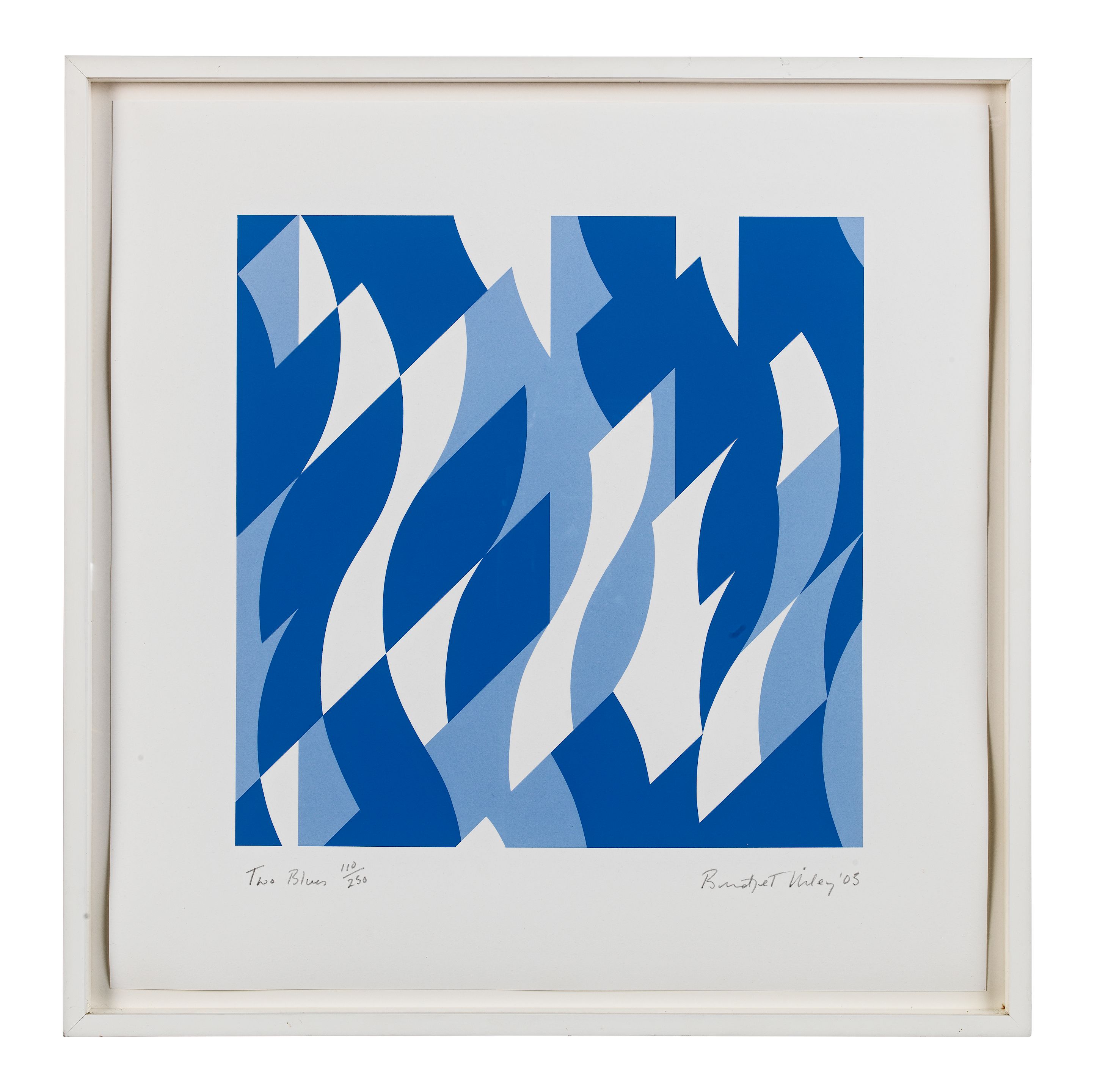 Bonhams : Bridget Riley (born 1931) Two Blues, 2003 (Printed by Angus ...