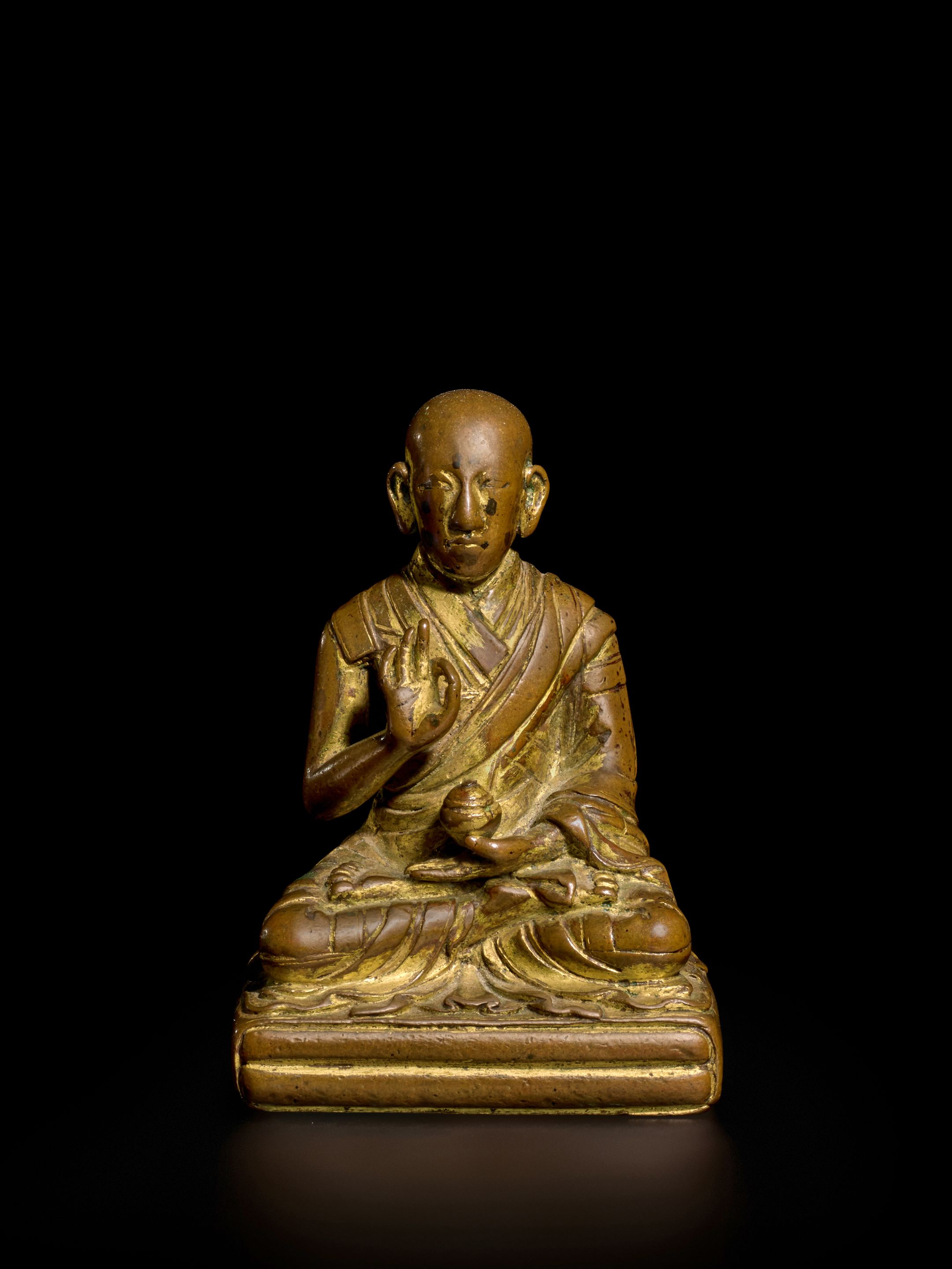 Bonhams : A GILT COPPER ALLOY FIGURE OF THE SECOND PANCHEN LAMA ...