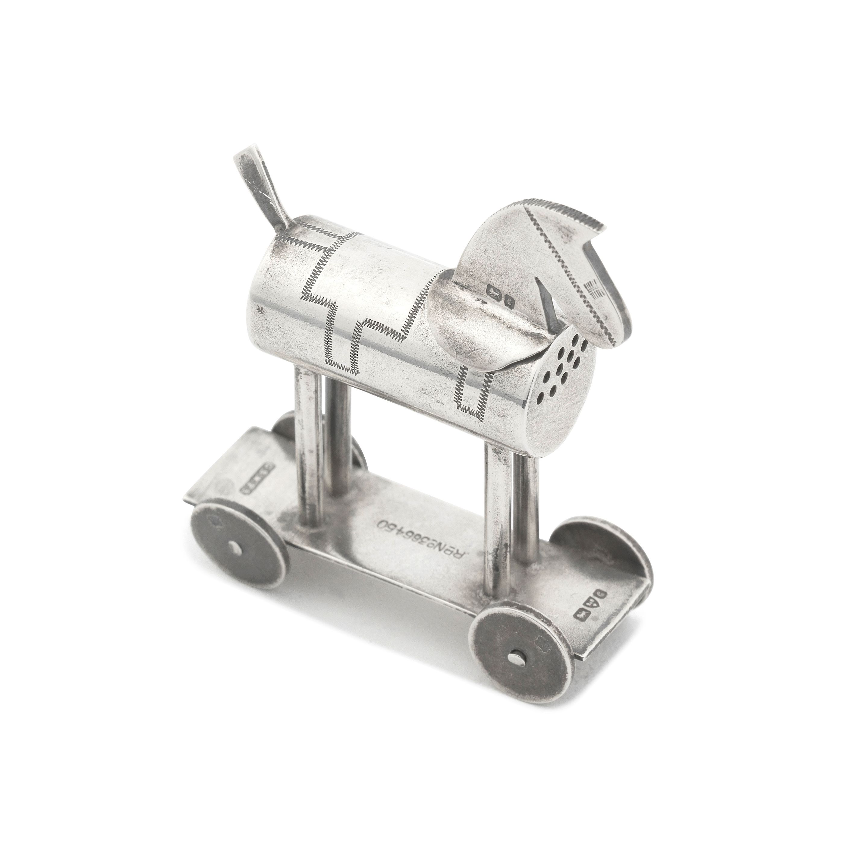 Bonhams : An Edwardian silver 'toy horse' pepper Cornelius Desormeaux ...