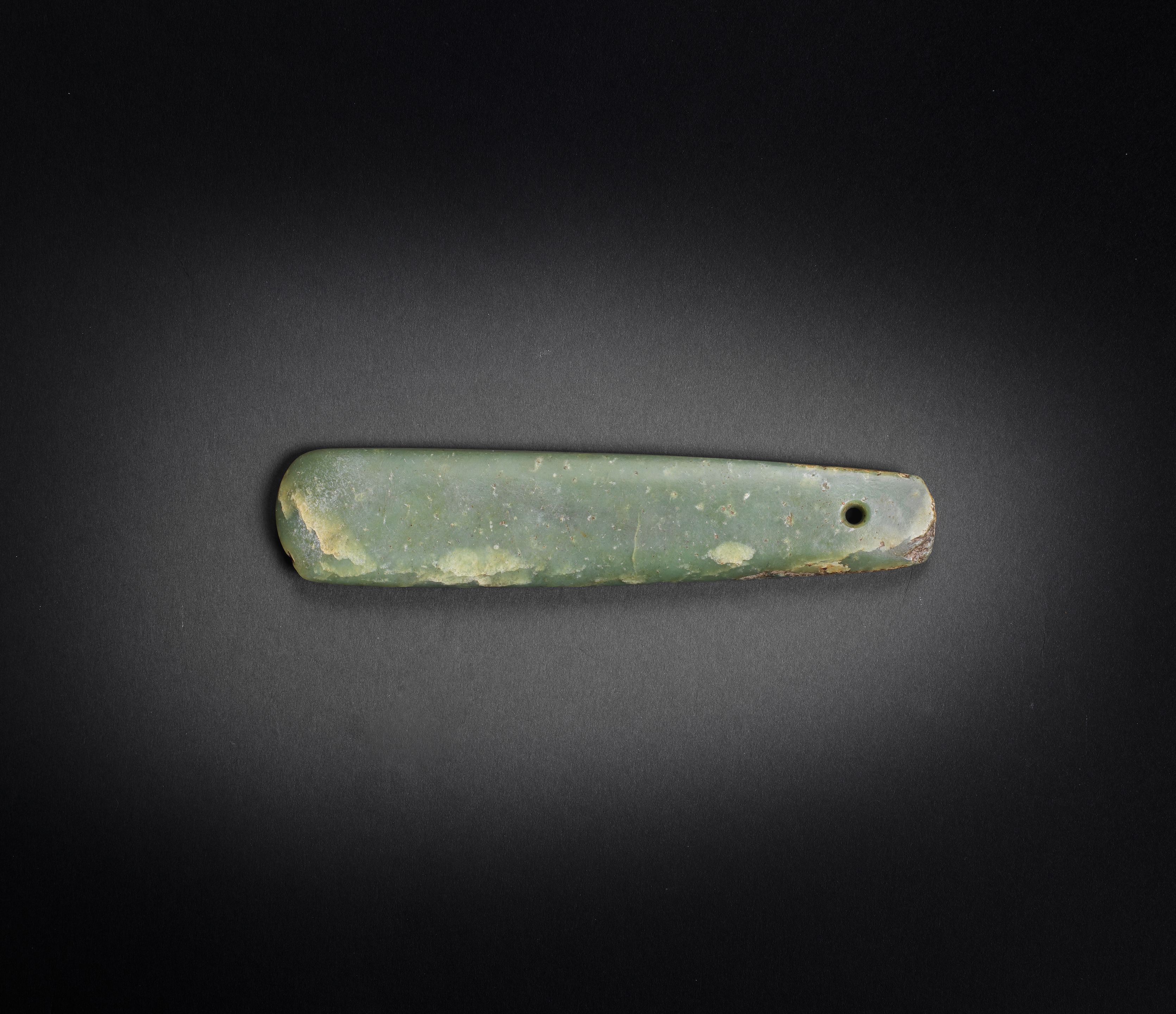 Bonhams : AN ARCHAIC JADE CEREMONIAL AXE, YUE Neolithic Period, 3rd ...