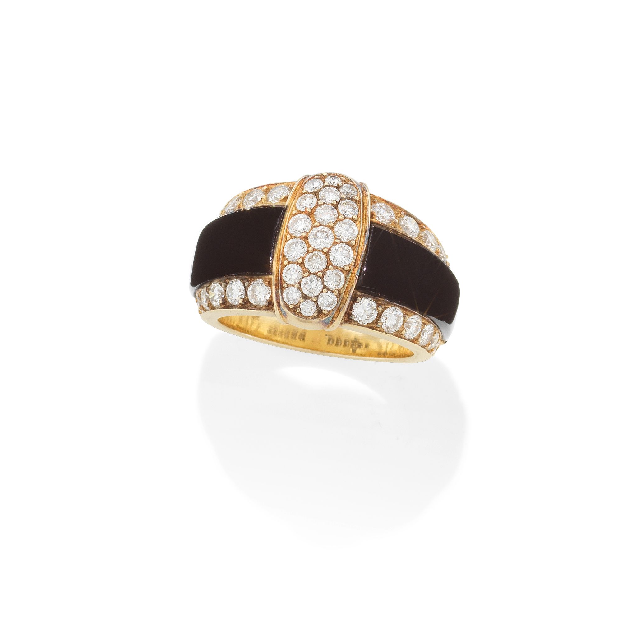 Bonhams : VAN CLEEF & ARPELS ONYX AND DIAMOND RING