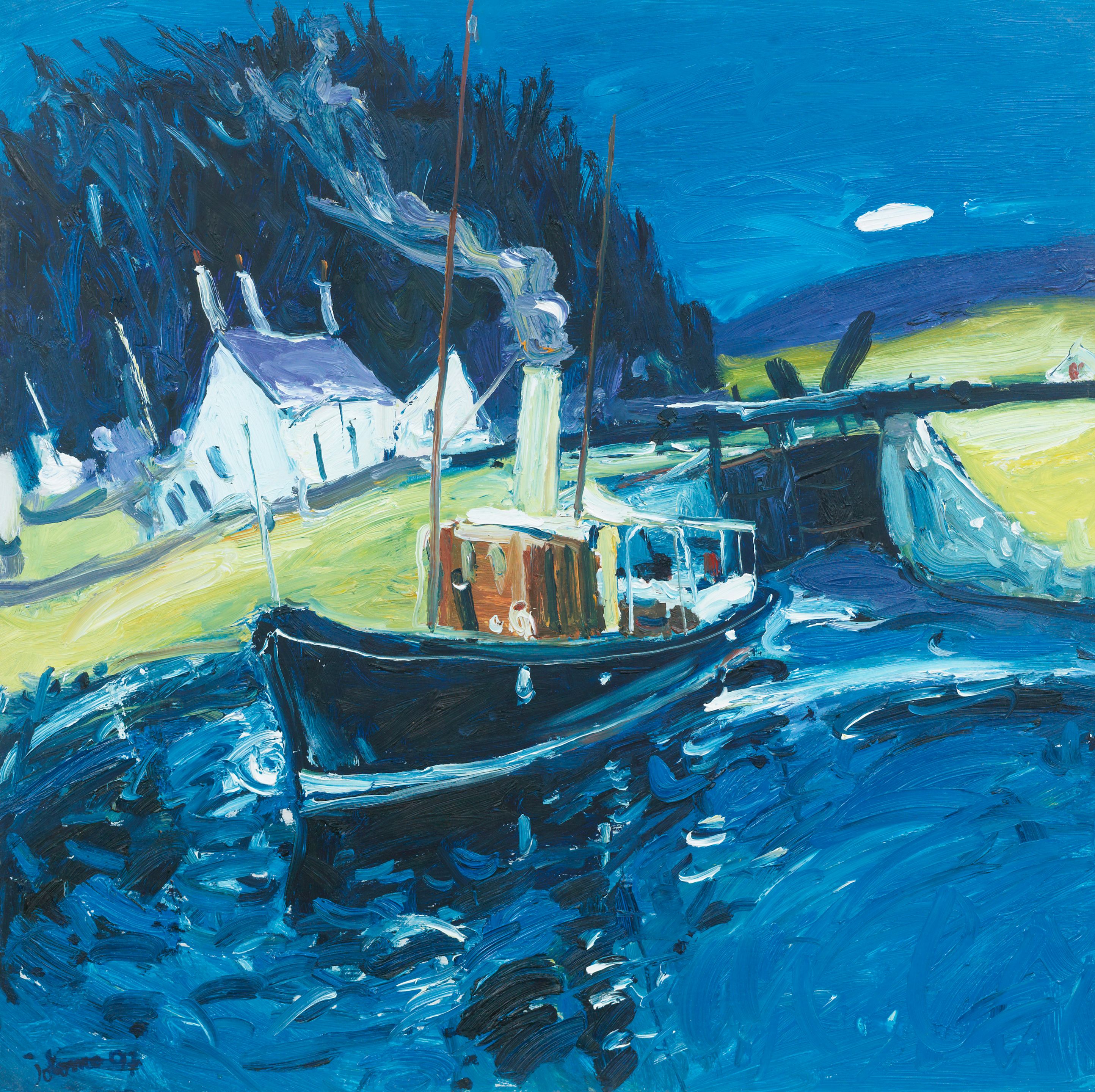 Bonhams : John Lowrie Morrison (British, born 1948) 'Steam Launch ...