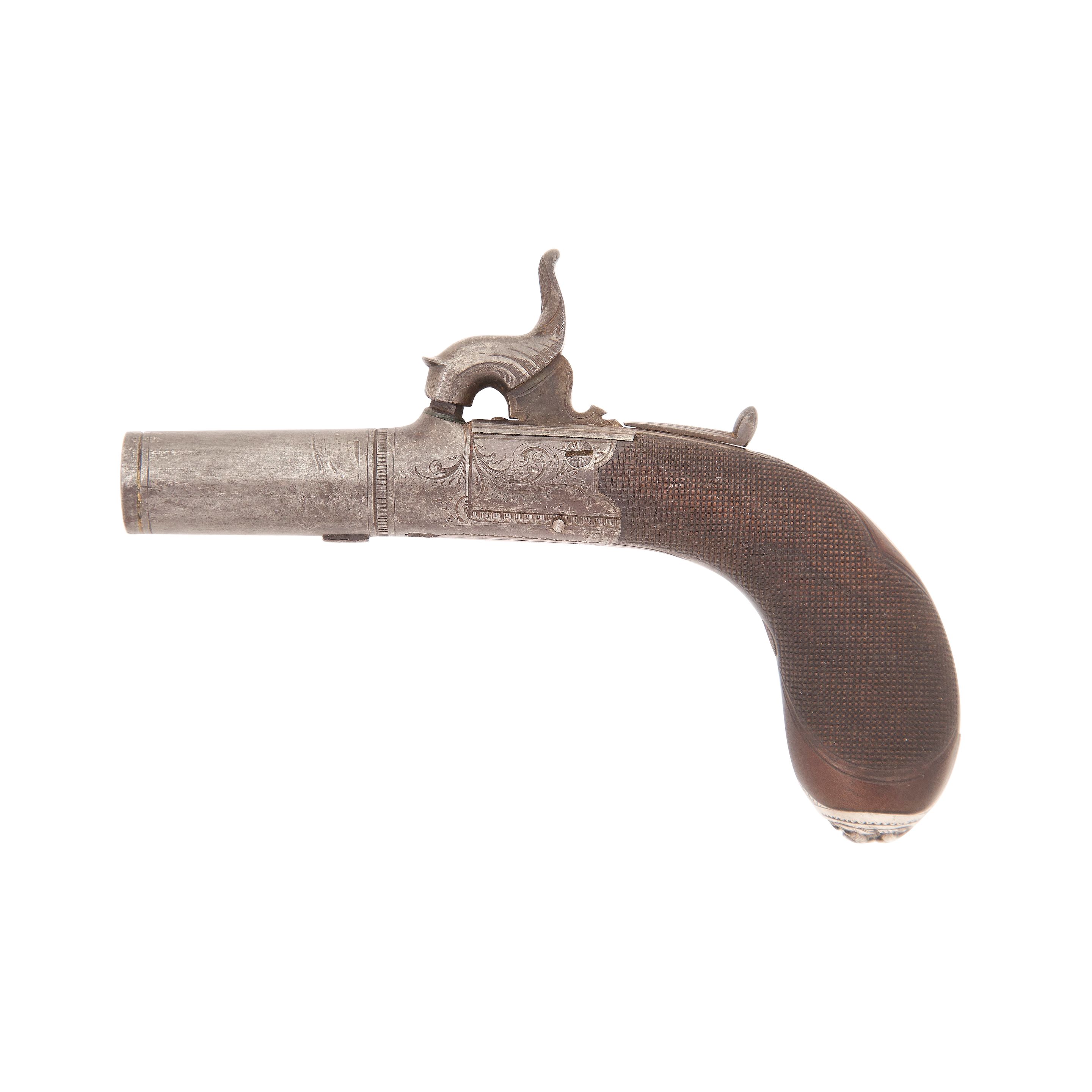 Bonhams : An 80-Bore Percussion Box-Lock Pocket Pistol