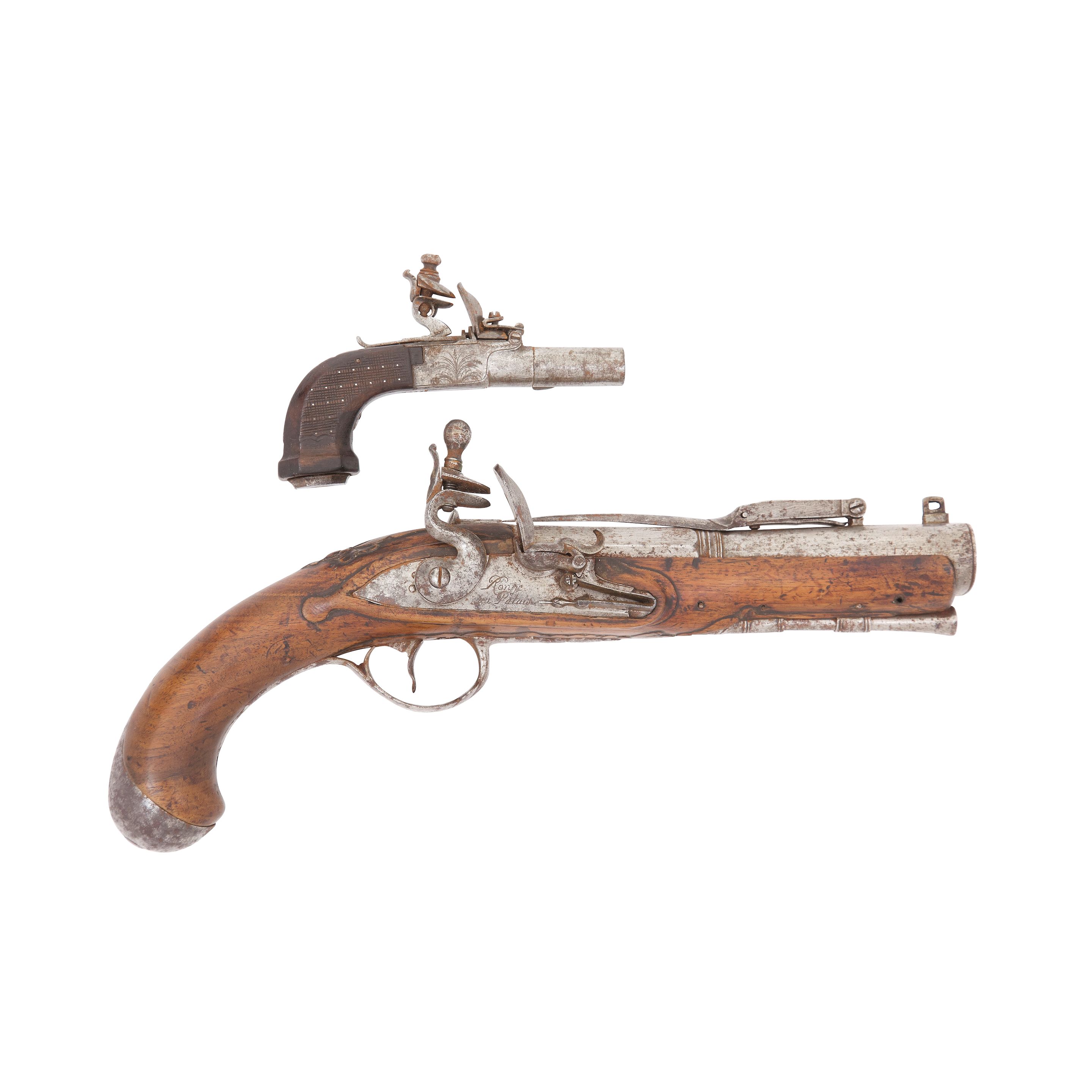 Bonhams : A Flemish Flintlock Blunderbuss-Pistol With Spring Bayonet ...