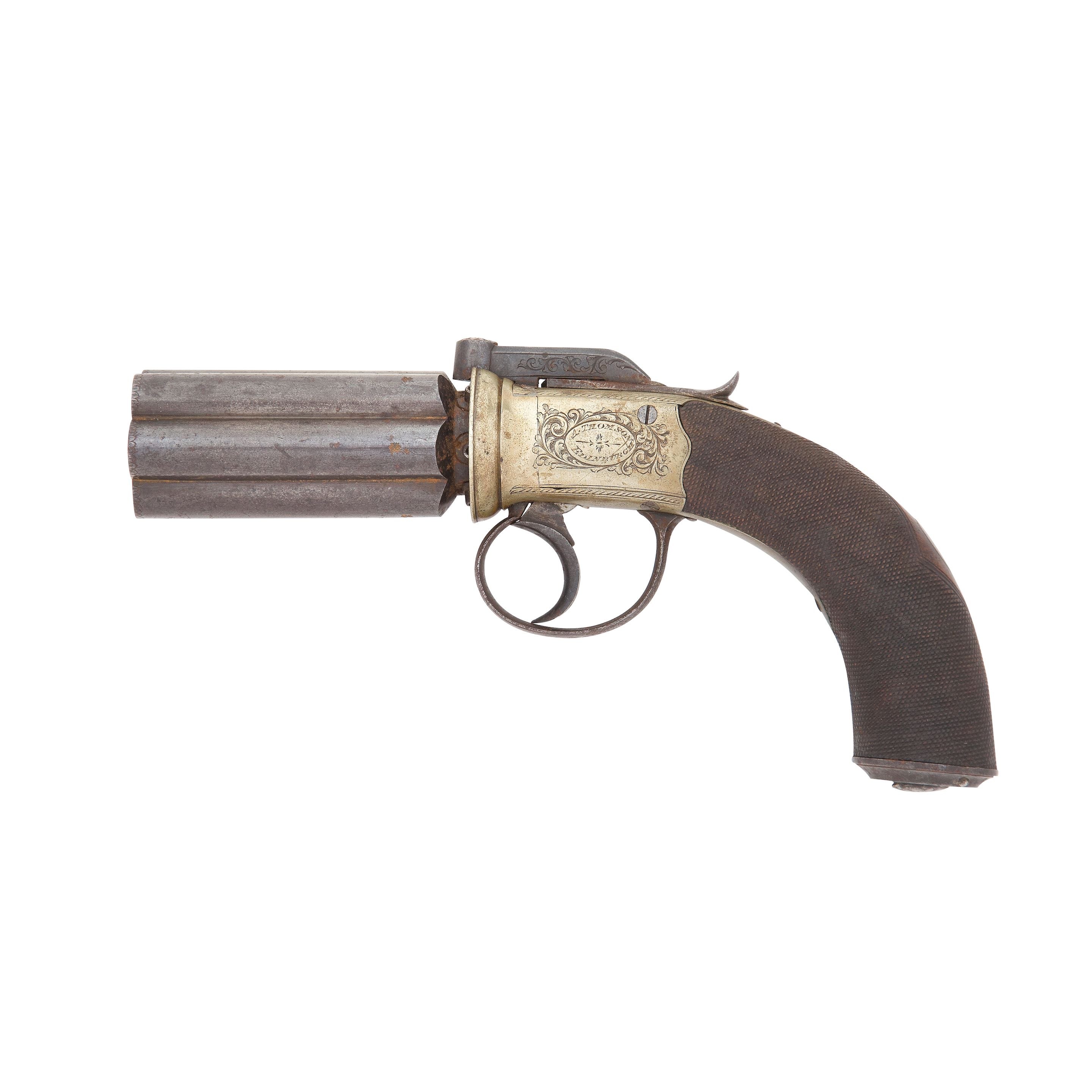 Bonhams : An 80-Bore Percussion Six-Shot Pepperbox Revolver
