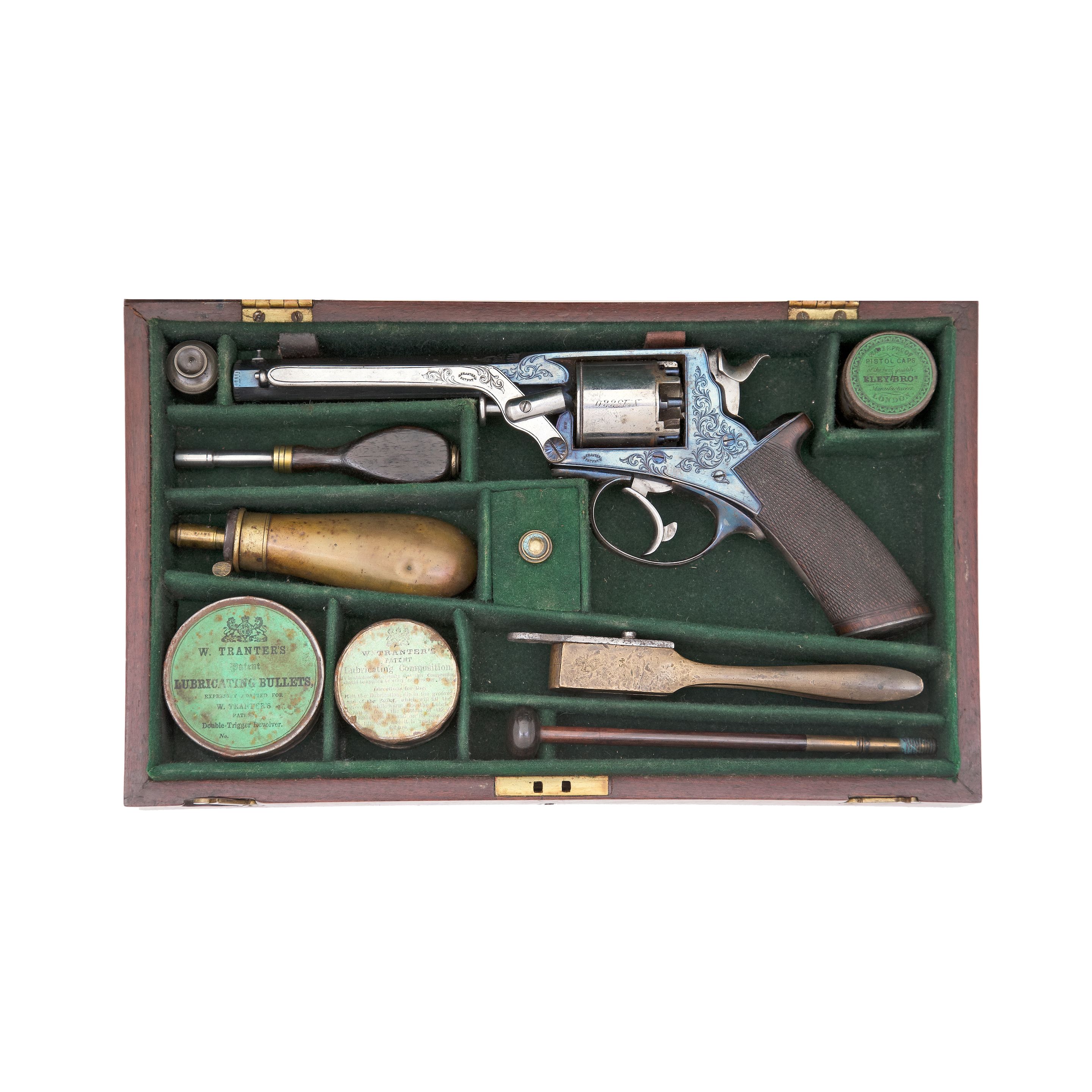 Bonhams : A Cased 54-Bore Percussion Tranter Patent Double-Action Five ...
