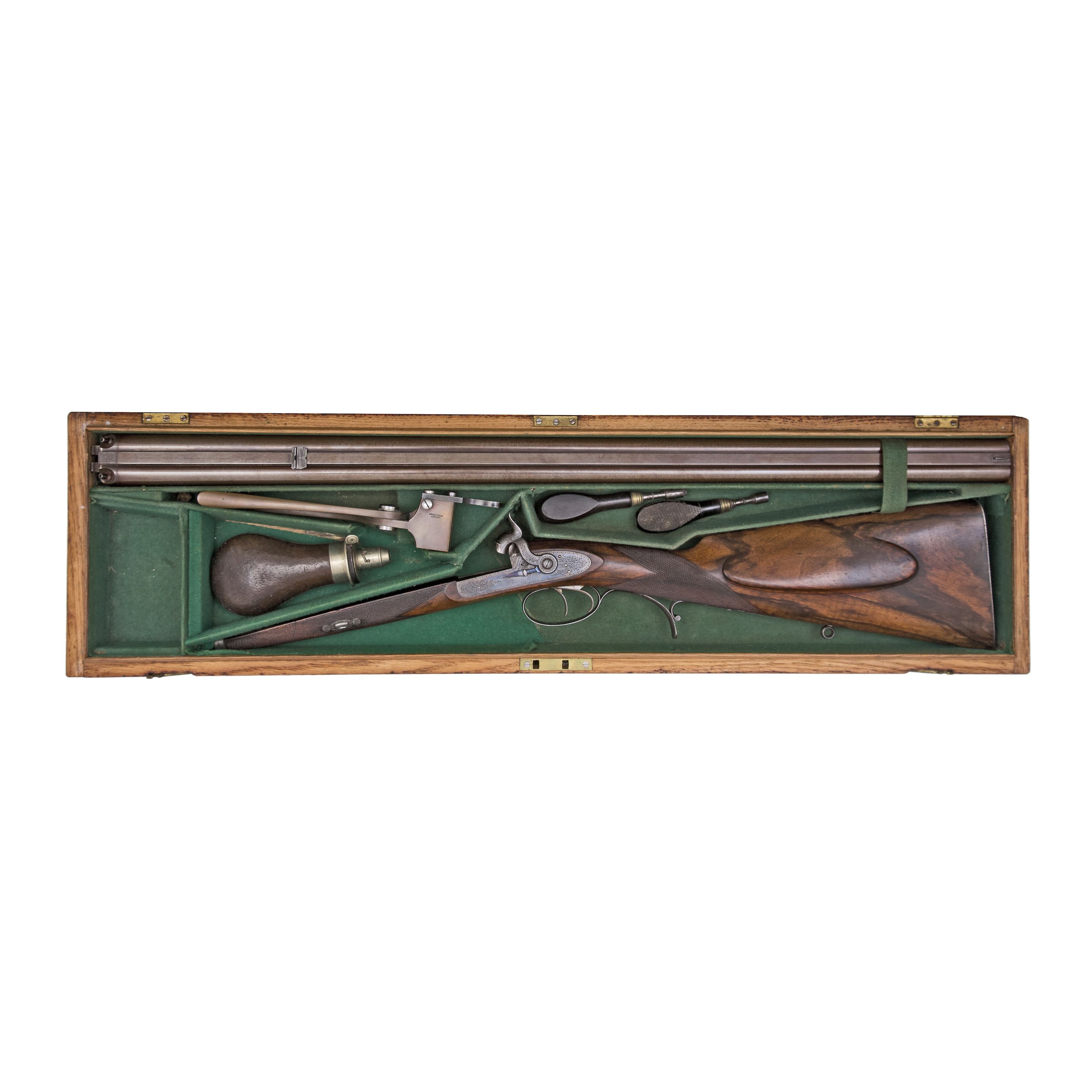 Bonhams : A Cased .450 (40-Bore Black Powder Express) Percussion Two ...