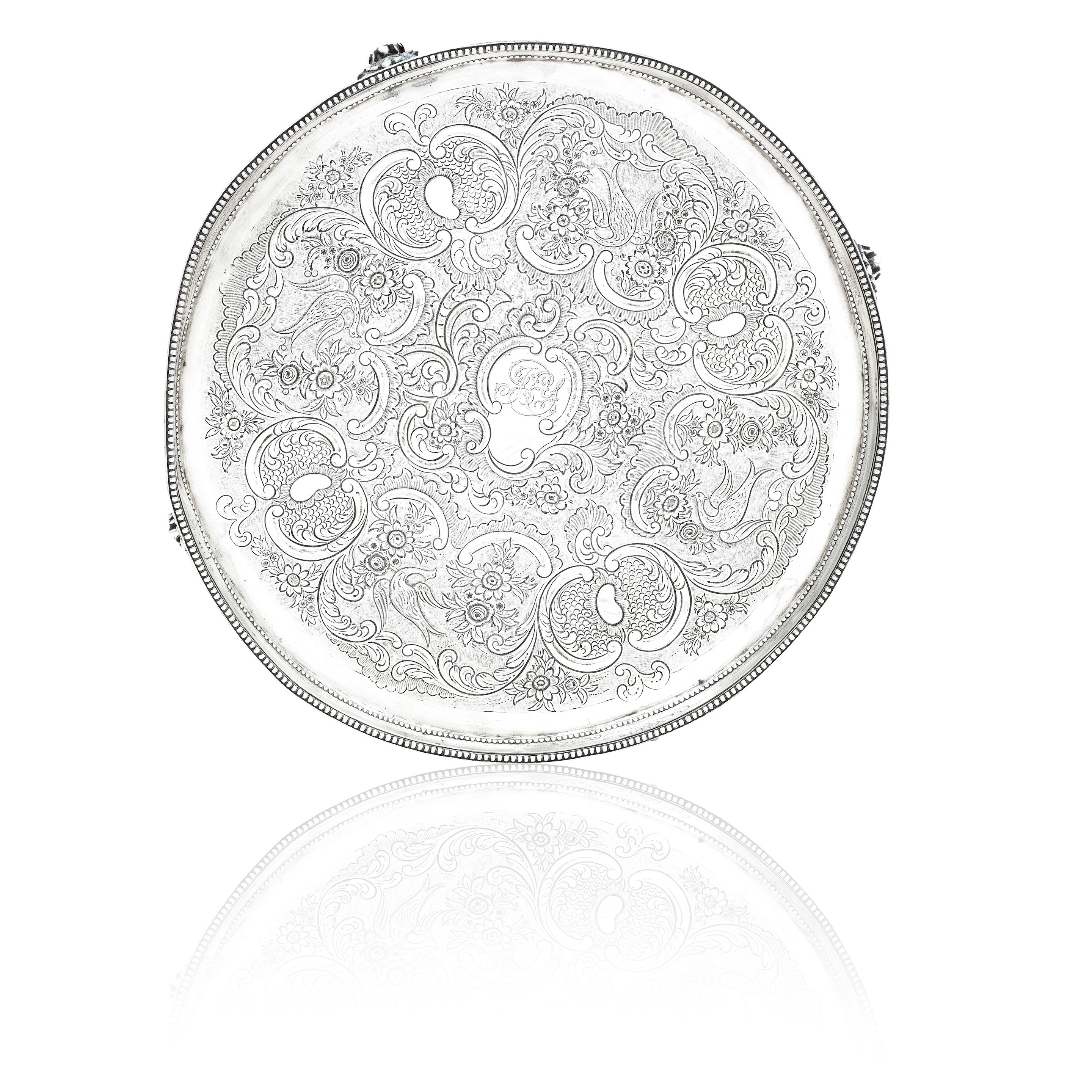 Bonhams : A GEORGE III SILVER SALVER by John Crouch I & Thomas Hannam ...