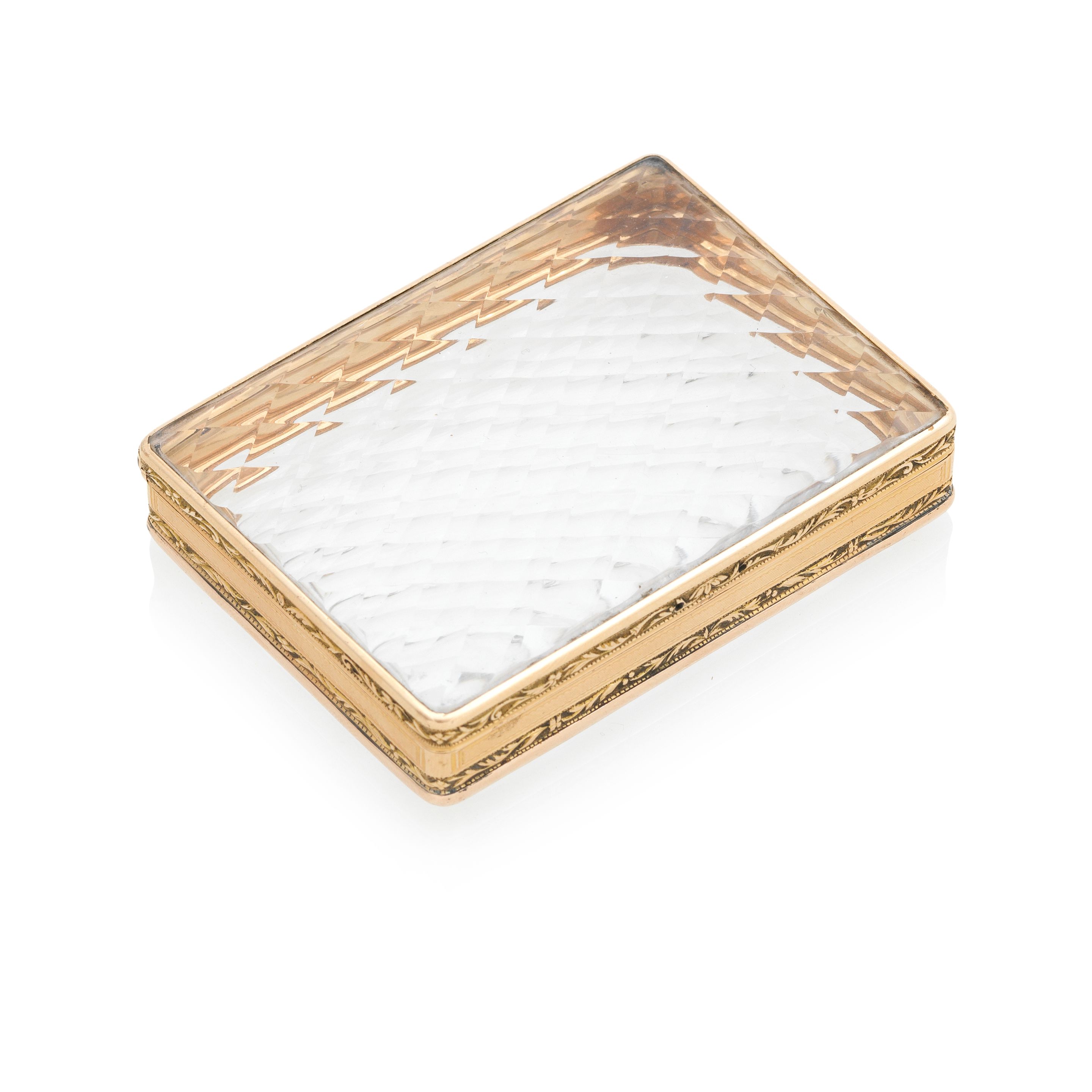 Bonhams : A FRENCH GOLD AND ROCK CRYSTAL SNUFF BOX Circa 1800, French ...