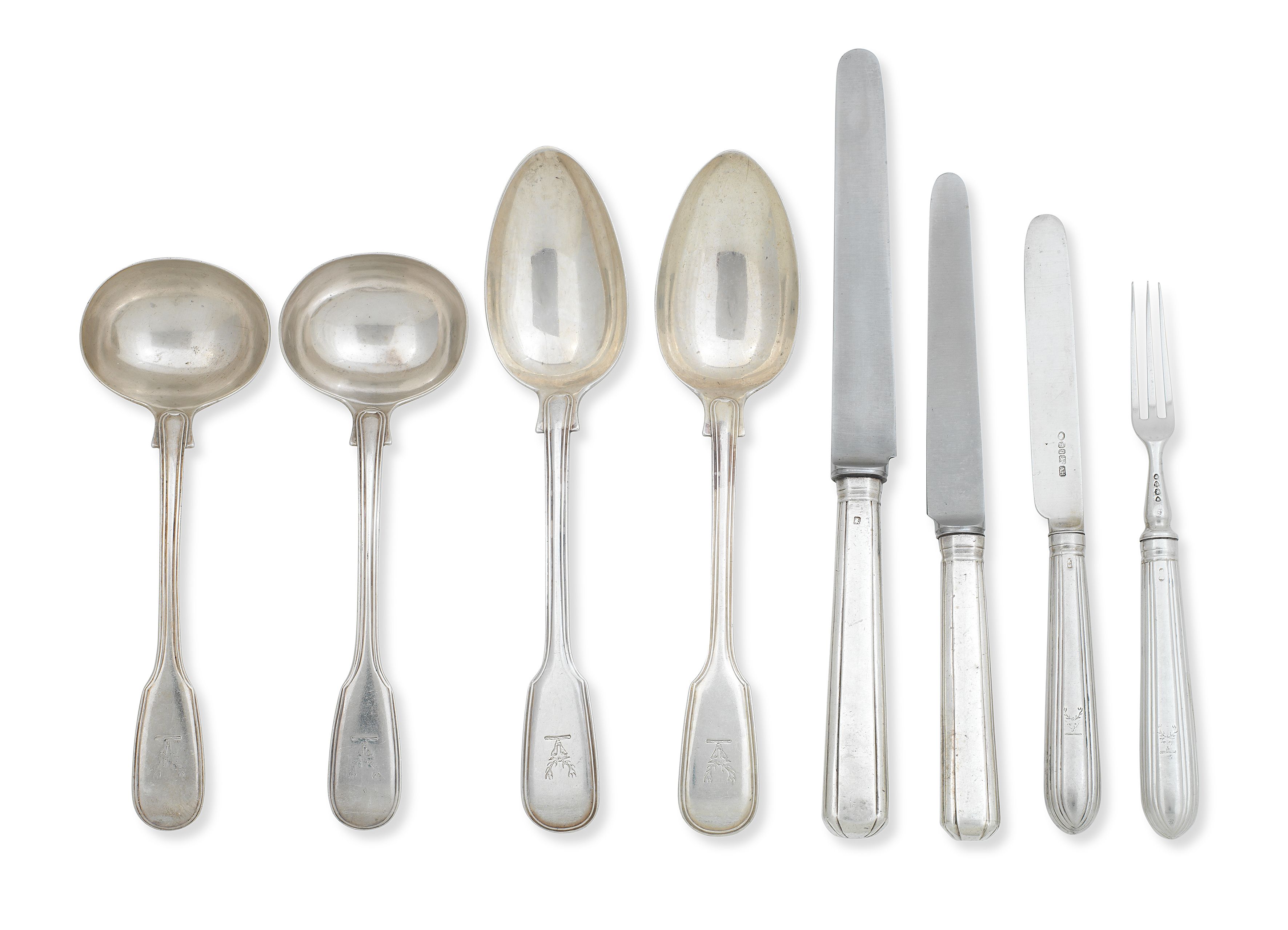 Bonhams : A part canteen of fiddle and thread pattern cutlery Various ...