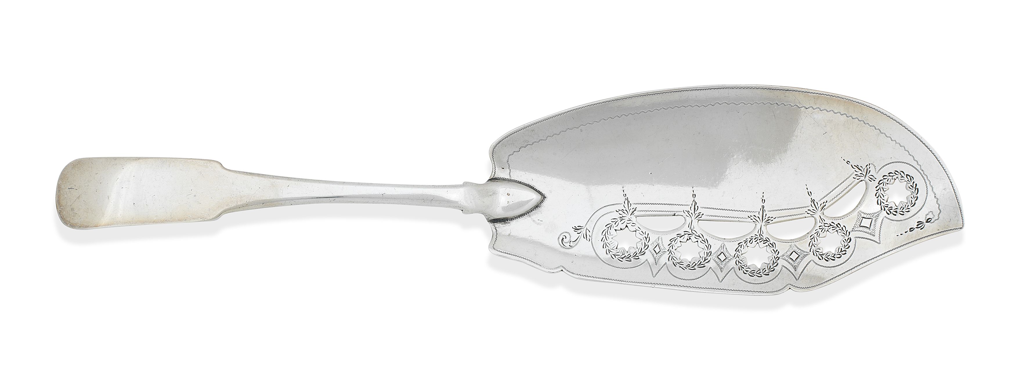 Bonhams : AN IRISH PROVINCIAL FIDDLE PATTERN SILVER FISH SLICE By ...