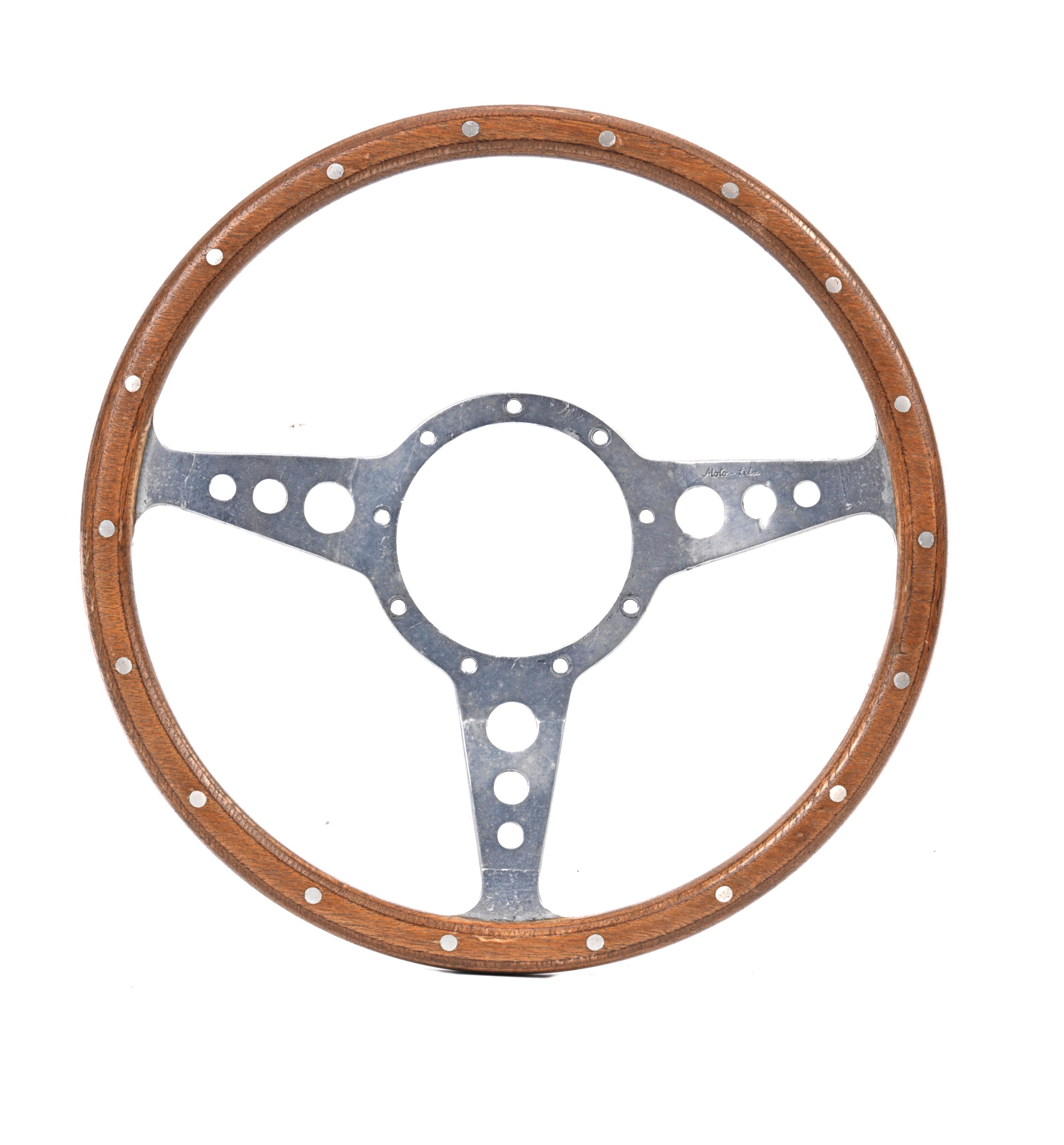 Bonhams Cars : A Moto-Lita wood-rimmed steering wheel,