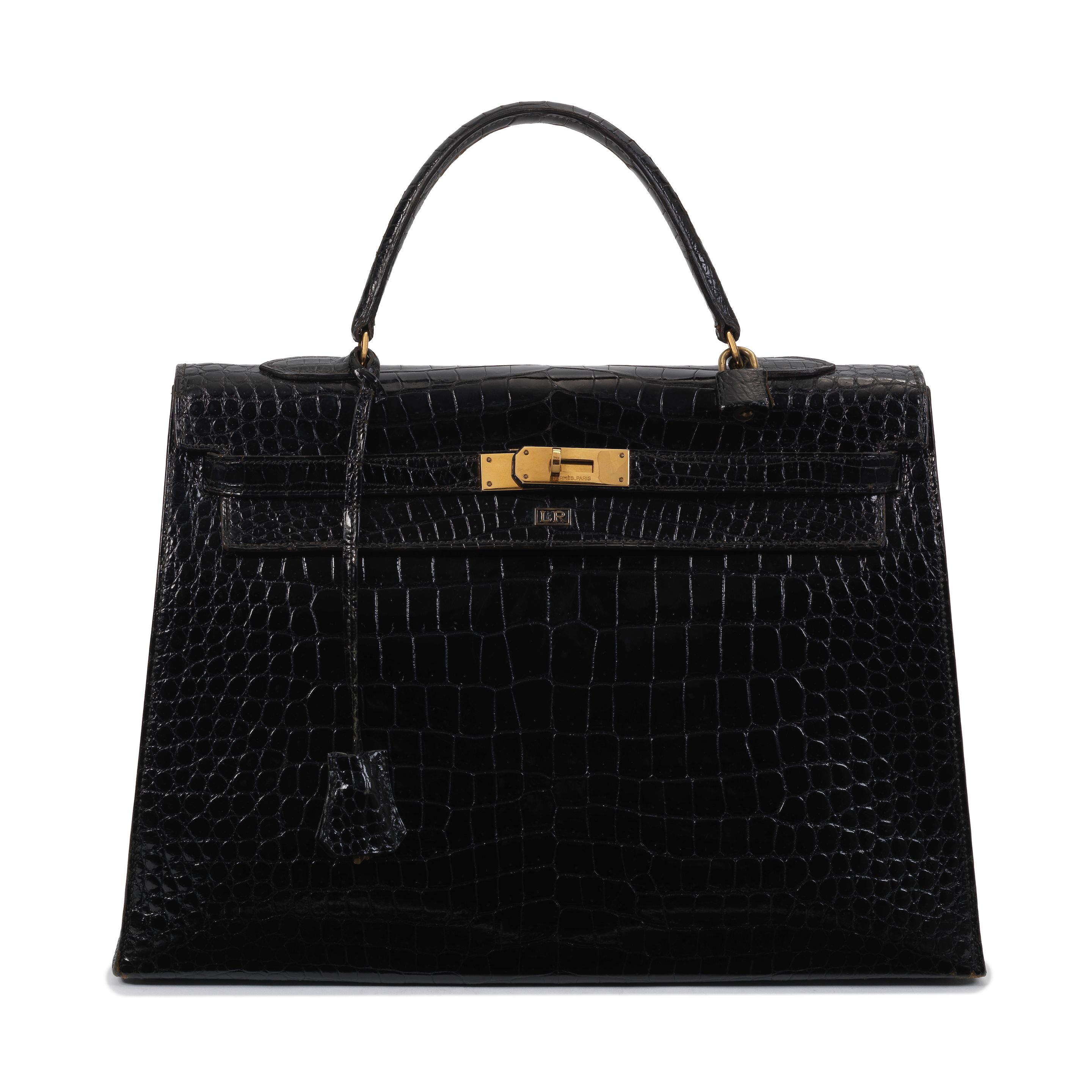 Bonhams : Hermès a Black Porosus Crocodile Sellier Kelly 35 1978 ...