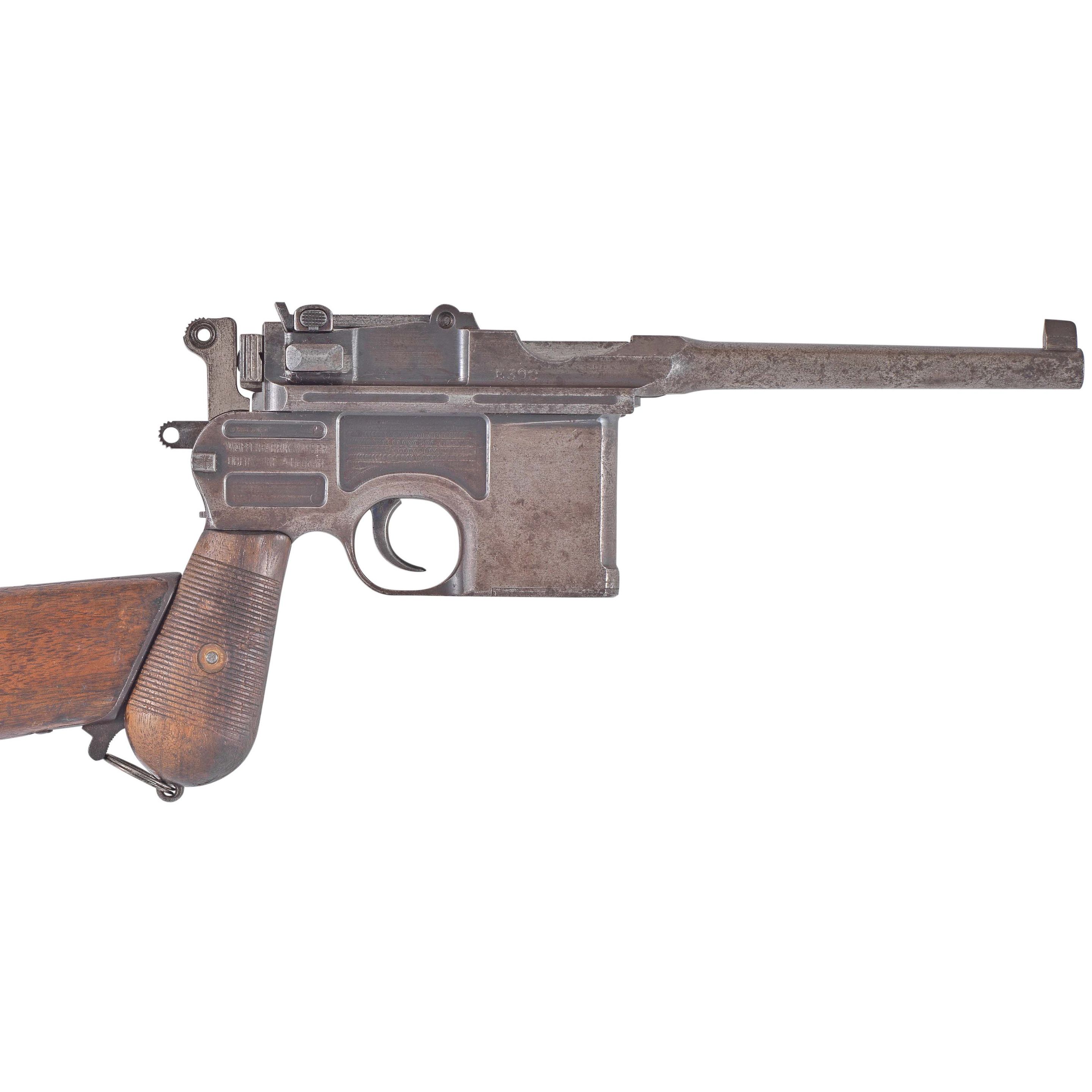 Bonhams : A 7.63mm 'C96' self-loading pistol by Mauser, no. 185502 With ...