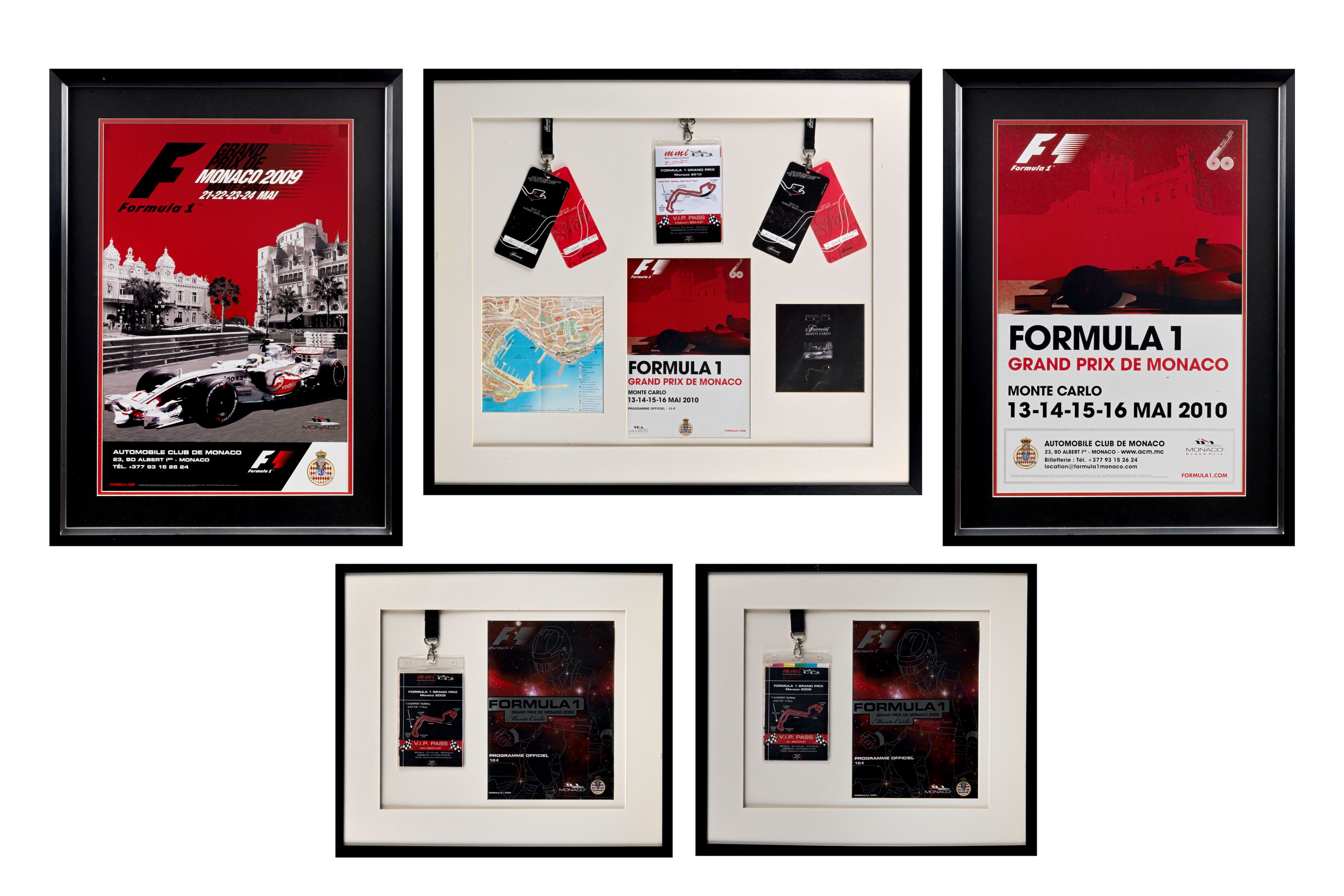 Bonhams Cars : Five framed 2009 and 2010 Monaco Grand Prix displays and ...