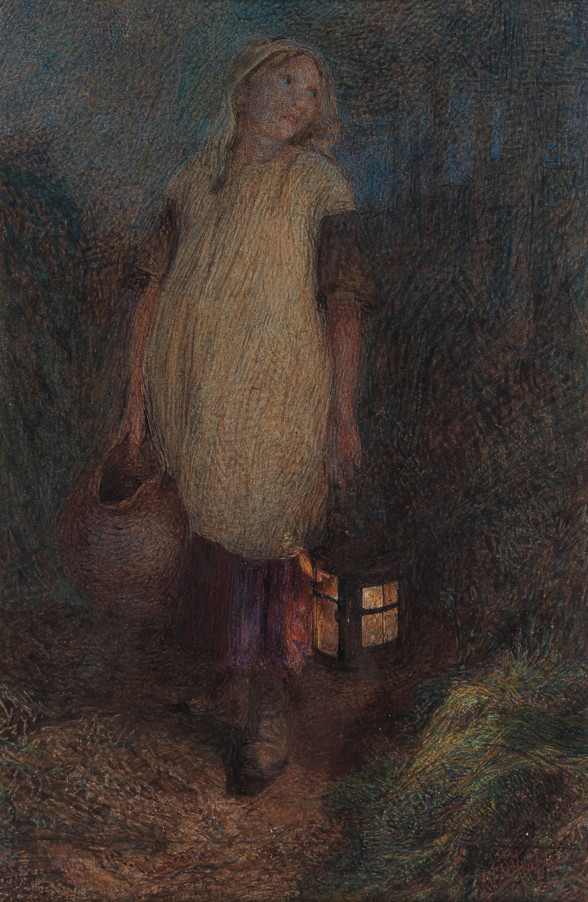 Bonhams : Frederic James Shields (British, 1833-1911) Young girl with ...