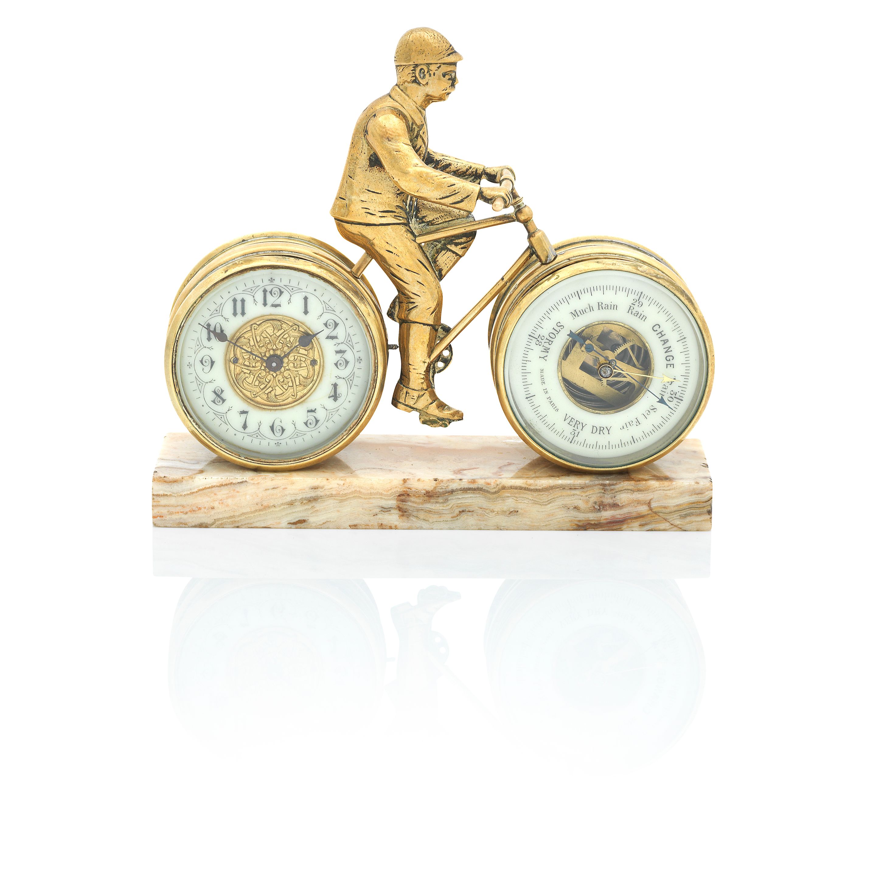 Bonhams : A late 19th/early 20th century Novelty cyclist timepiece ...