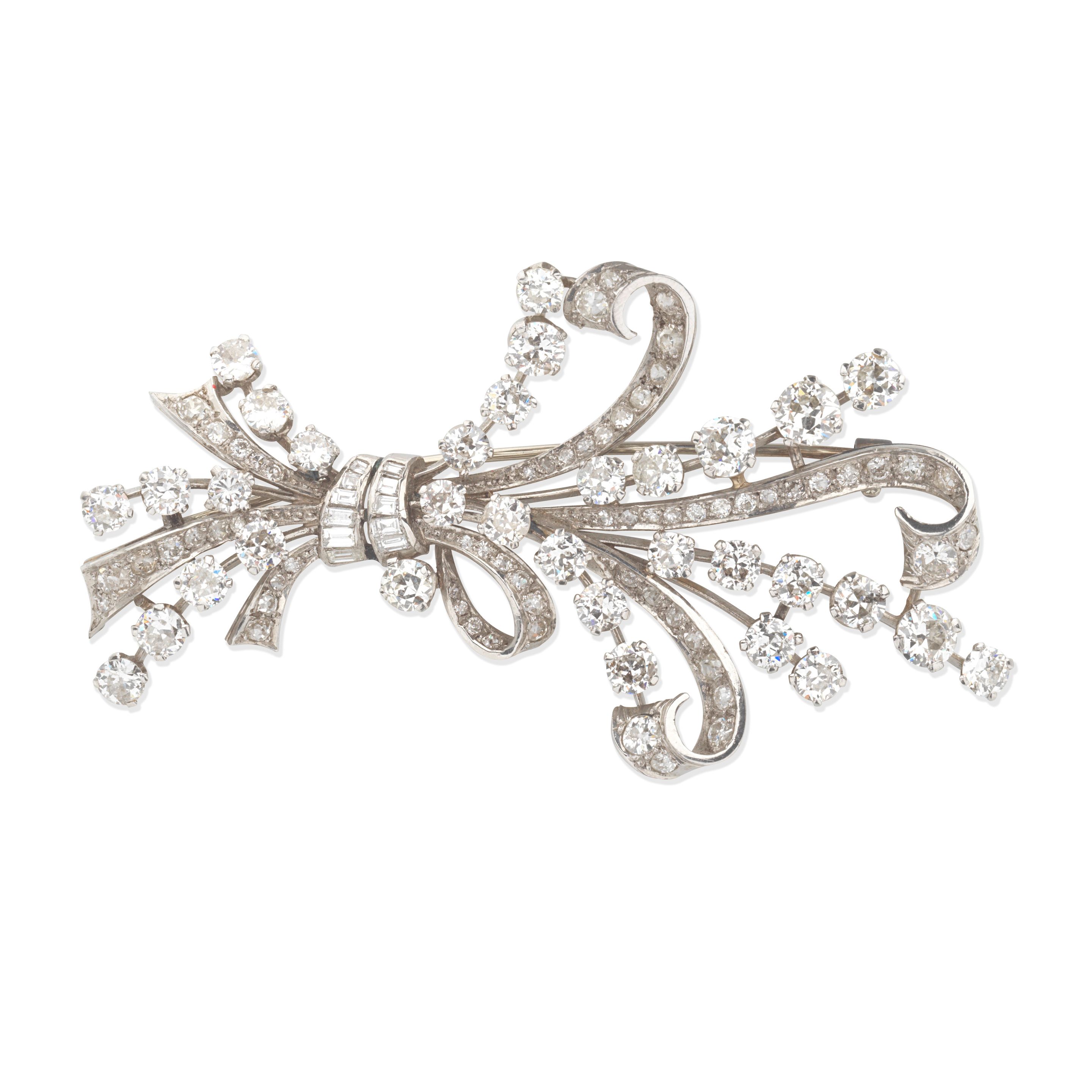 Bonhams : DIAMOND SPRAY BROOCH,