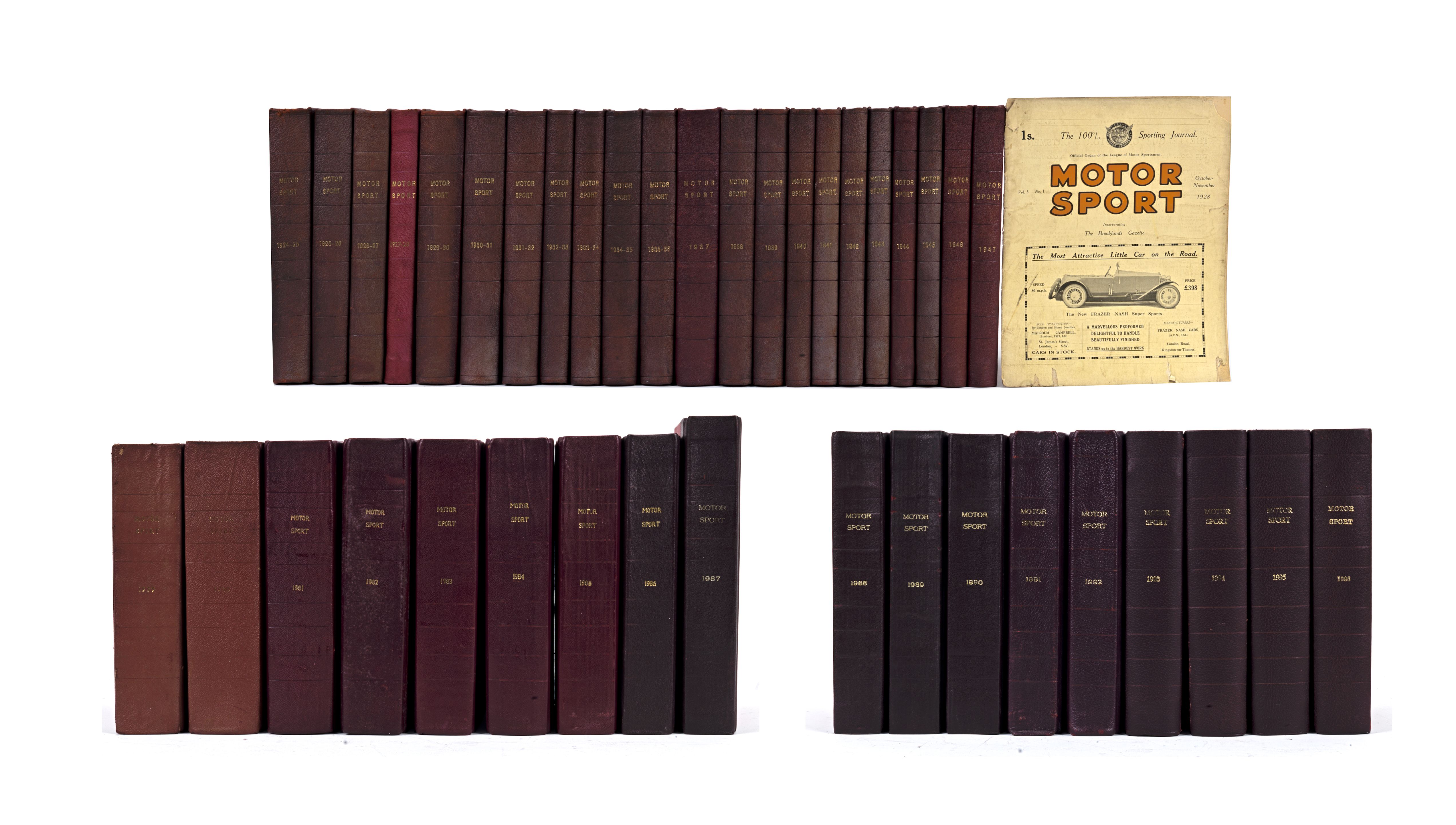 Bonhams Cars : Motor Sport/Brooklands Gazette; 40 bound volumes ...