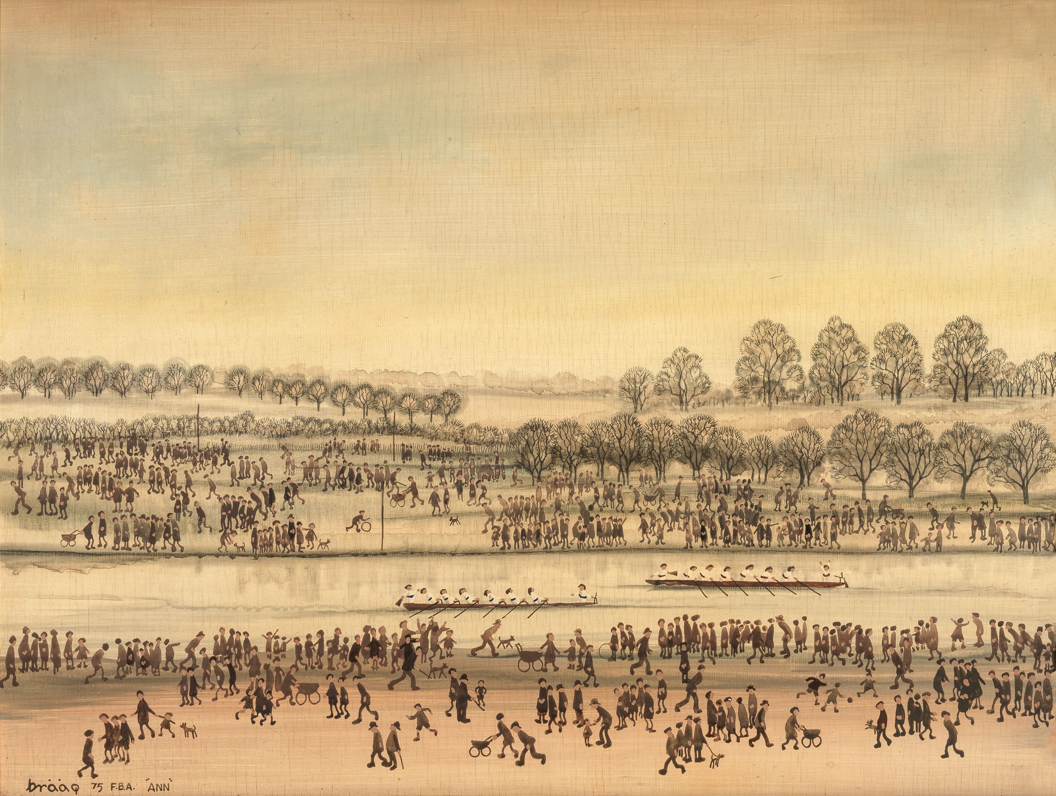 Bonhams : Brian Shields (Braaq) (British, 1951-1997) The Boat Race