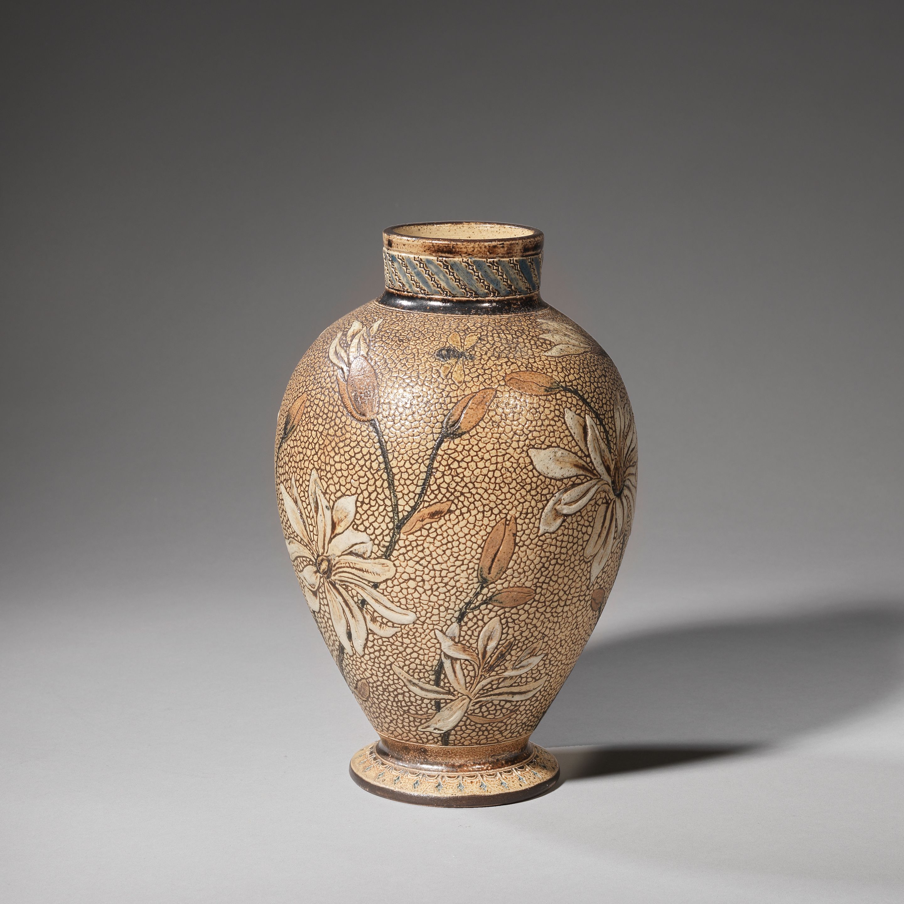 Bonhams : Martin Brothers 'Snakeskin' vase, 1885