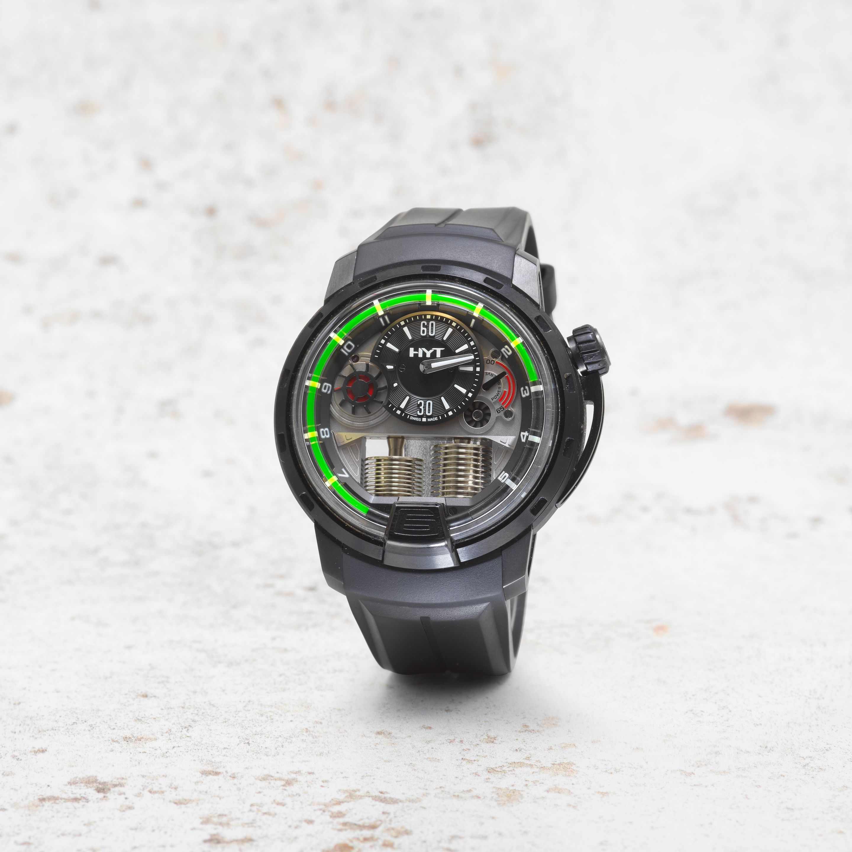 Bonhams : HYT. A fine and innovative black DLC coated titanium manual ...
