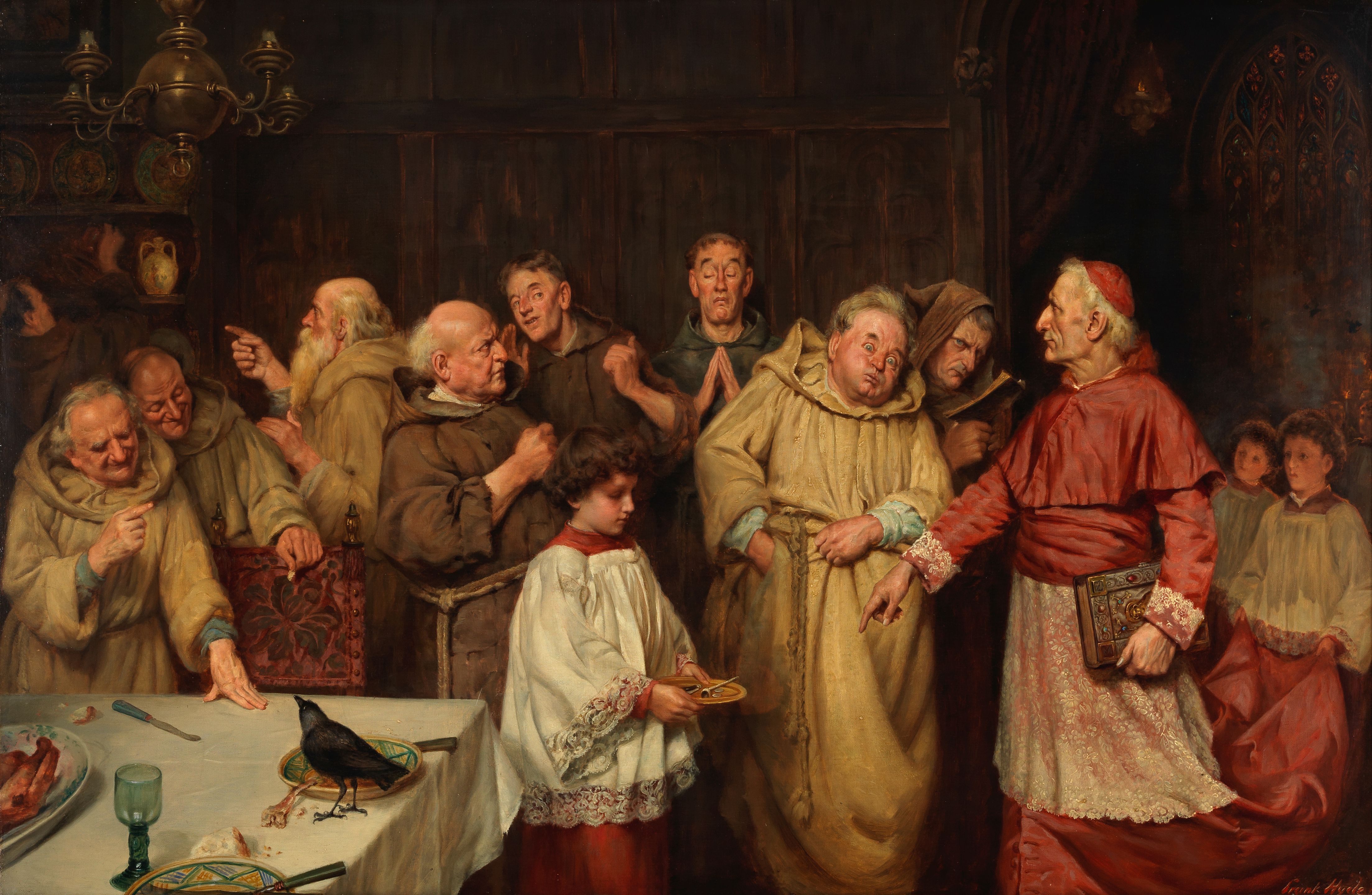 Bonhams : Frank Hyde (British, 1849-1937) The Jackdaw of Rheims 'There ...