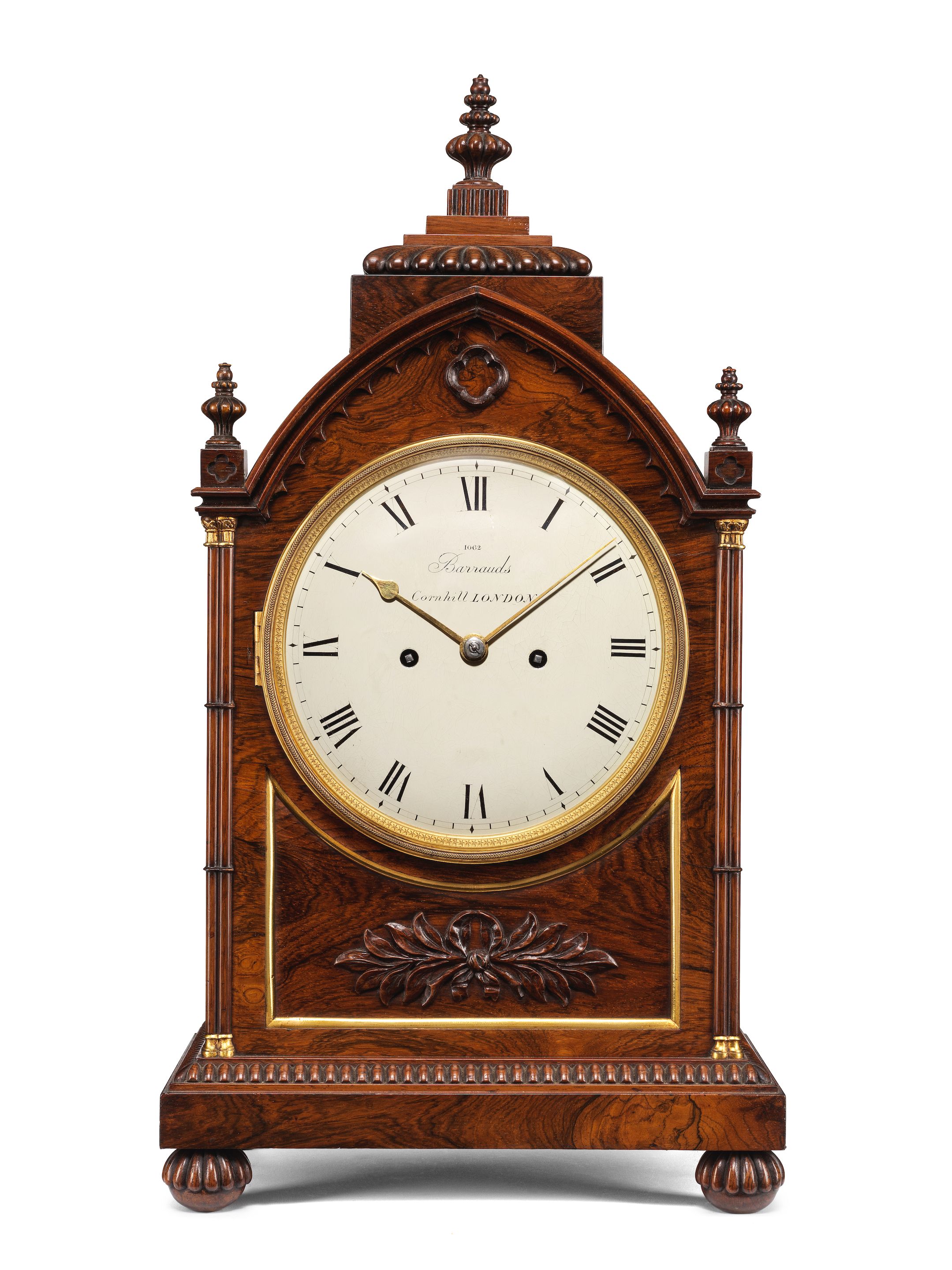 Bonhams : An early 19th century rosewood table clock with pull repeat ...
