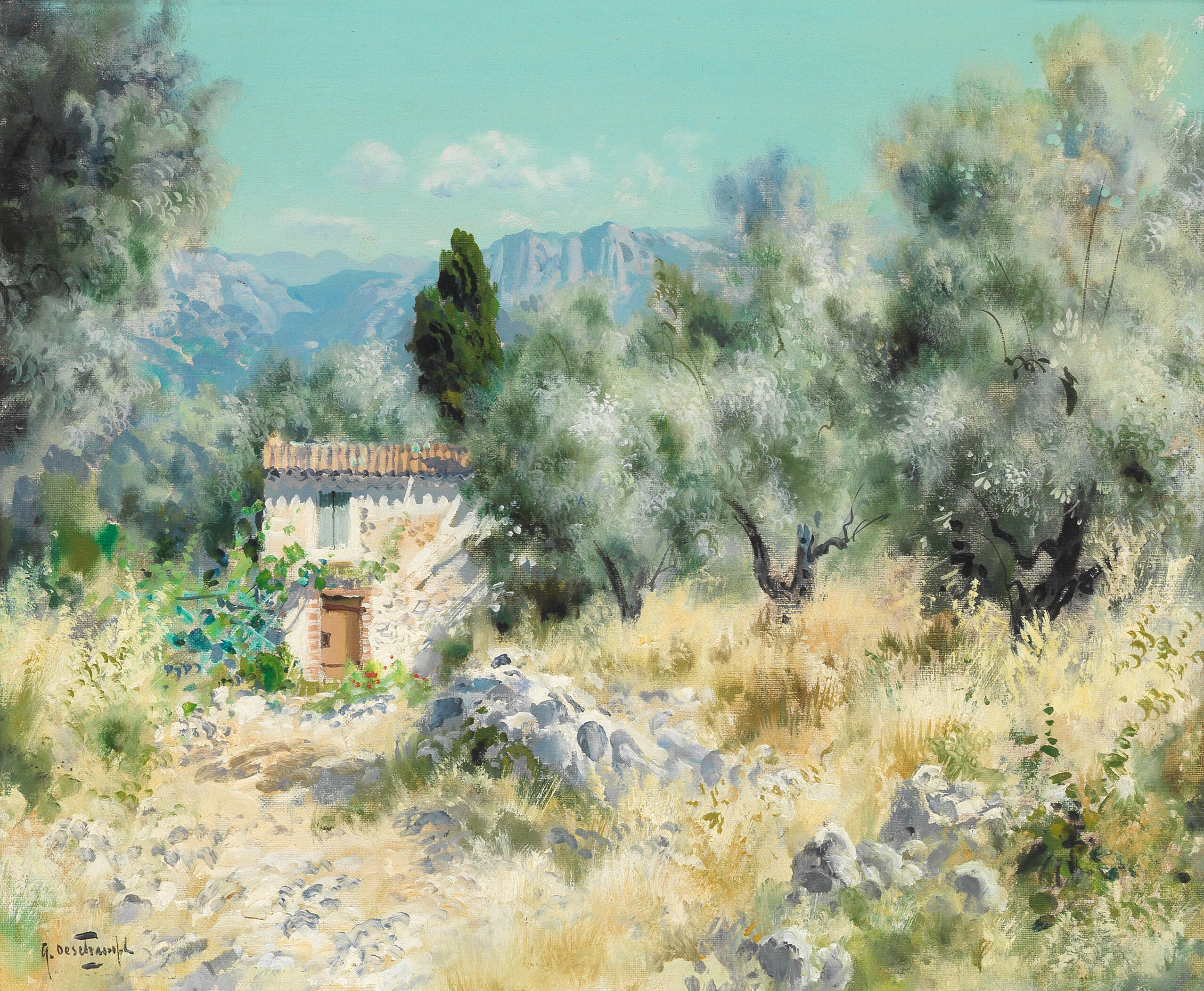 Bonhams : Gabriel Deschamps (French, 1919-2011) Bastidon dans la campagne