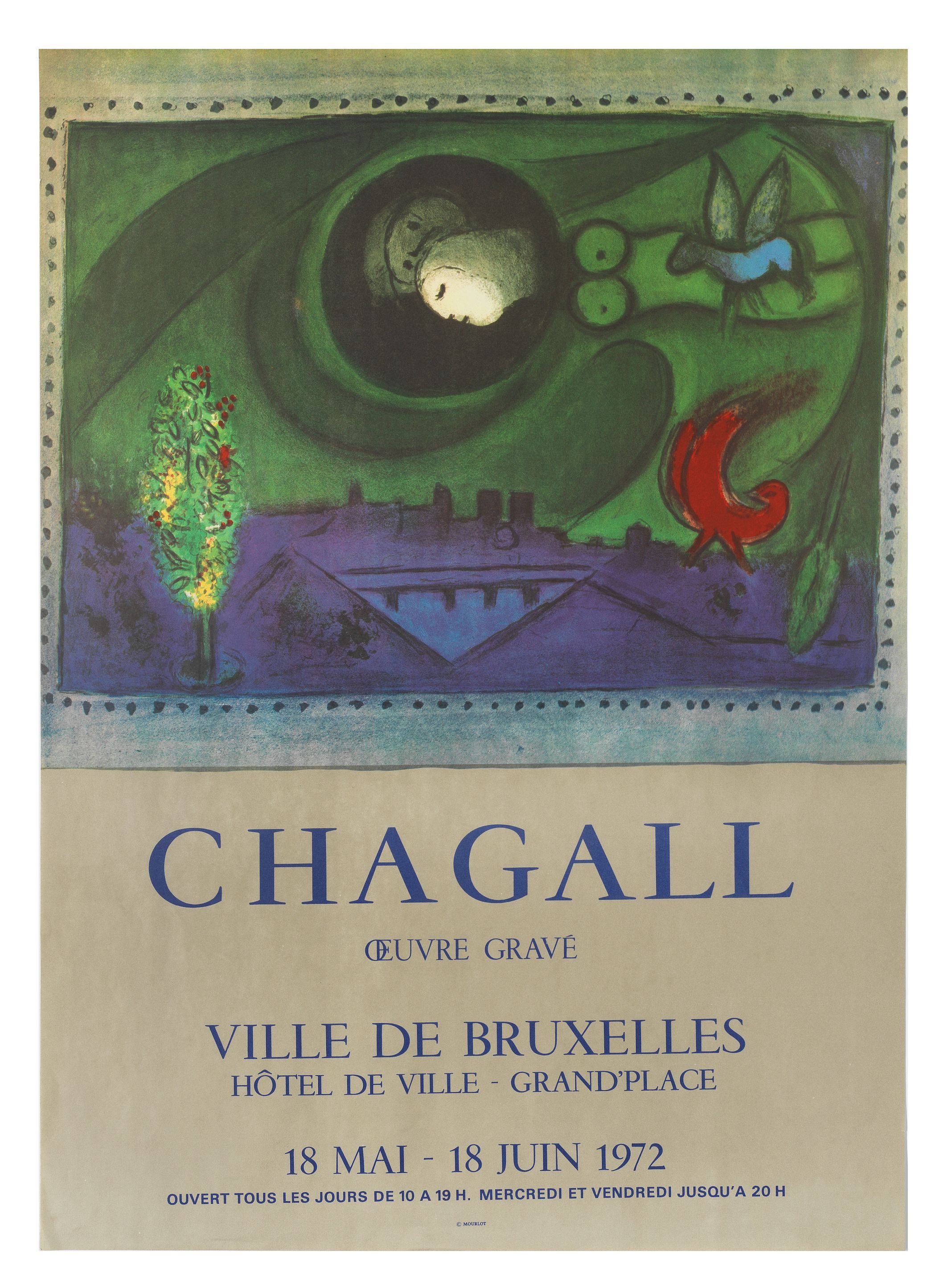 Bonhams : After Marc Chagall (French/Russian, 1887-1985) Chagall Oeuvre Gravé, Ville de ...
