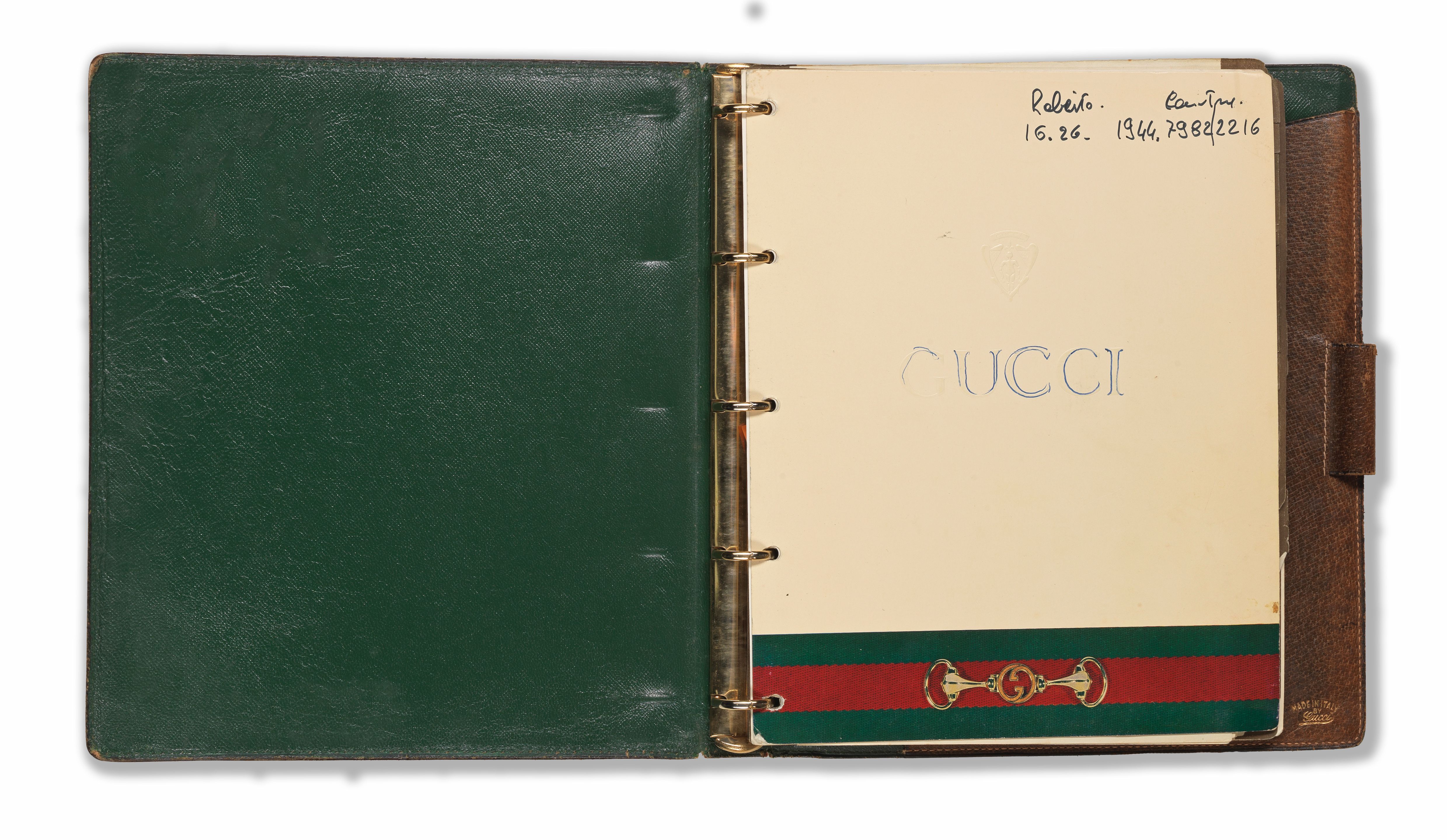 Bonhams : Sir Roger Moore's personal Gucci address and note book