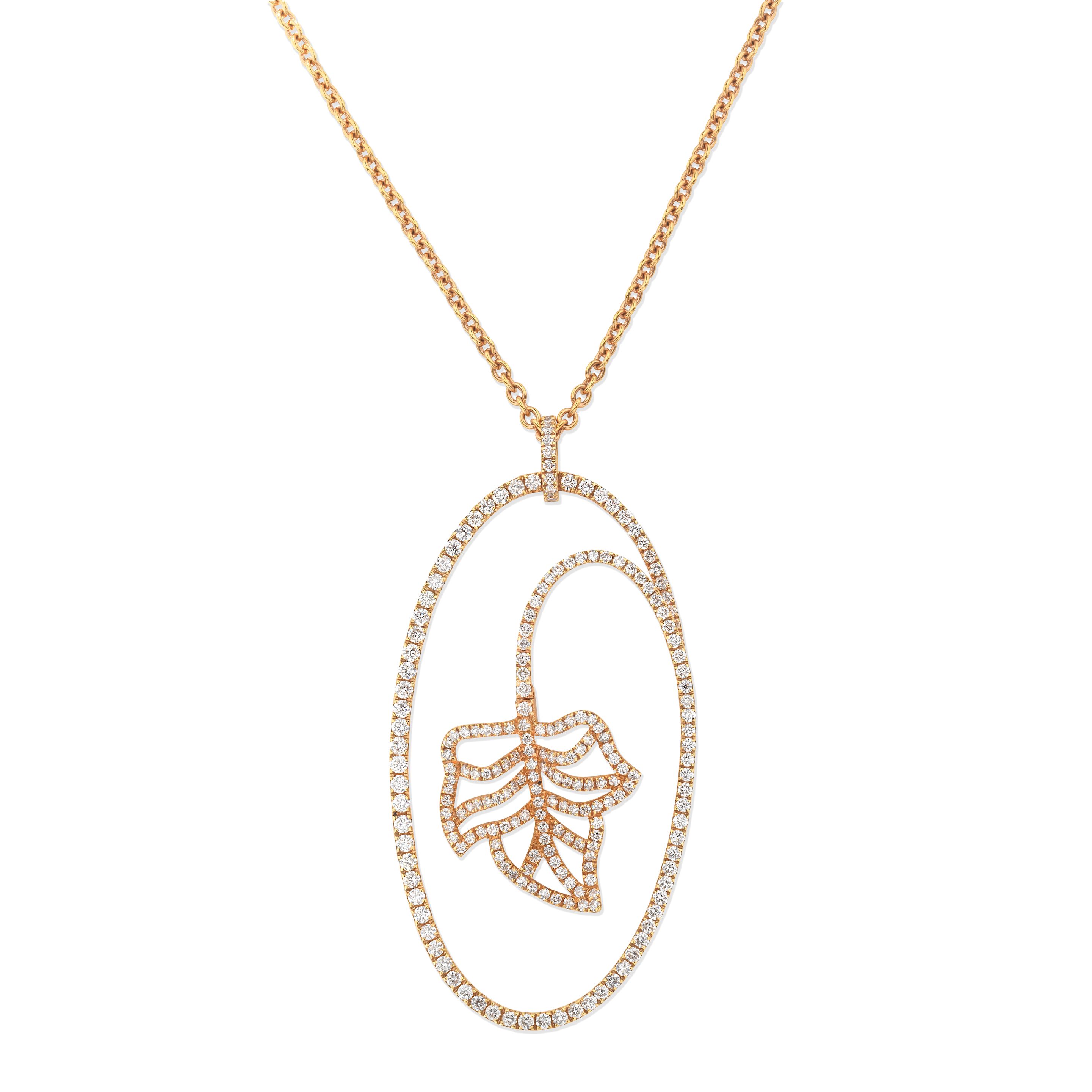 Bonhams : VAN DER BAUWEDE 'VEGETAL SPIRIT' DIAMOND-SET PENDANT/NECKLACE