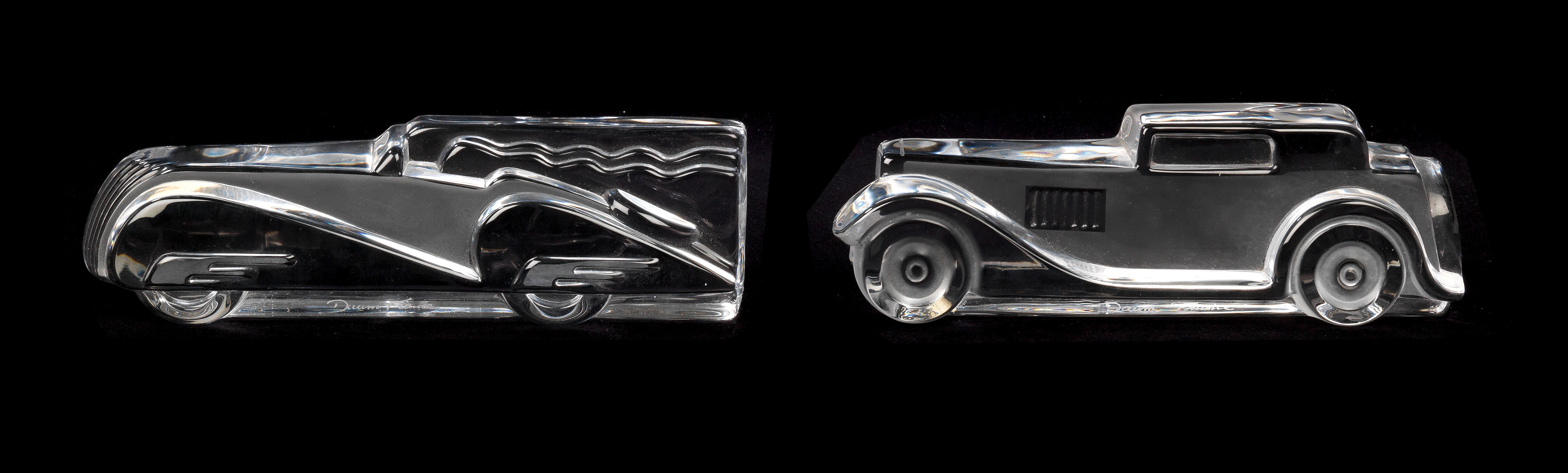 Bonhams Cars Xavier Froissart For Daum Two Moulded Glass Car Sculptures French 2