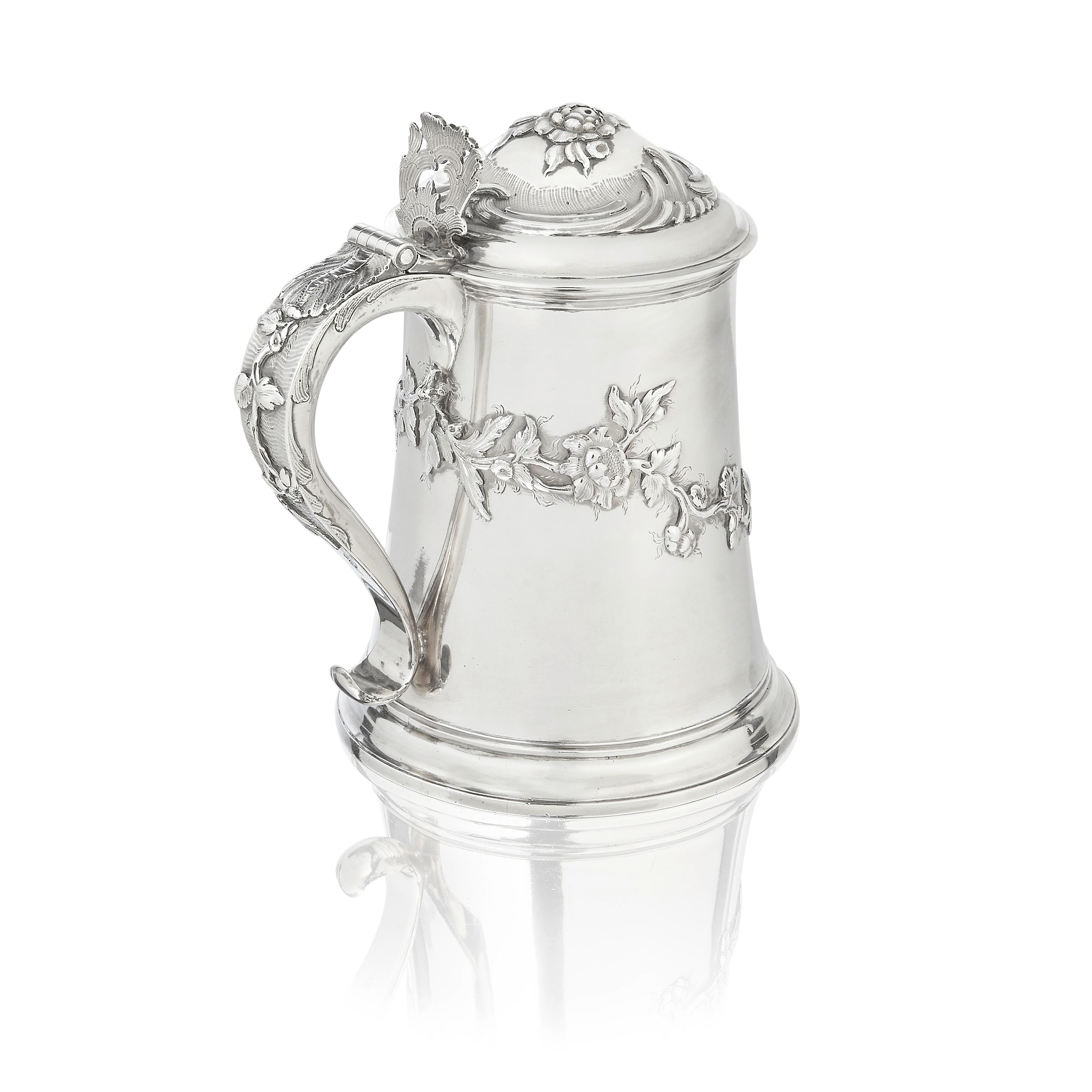 Bonhams : A fine 18th century Dutch silver large tankard Johannes ...