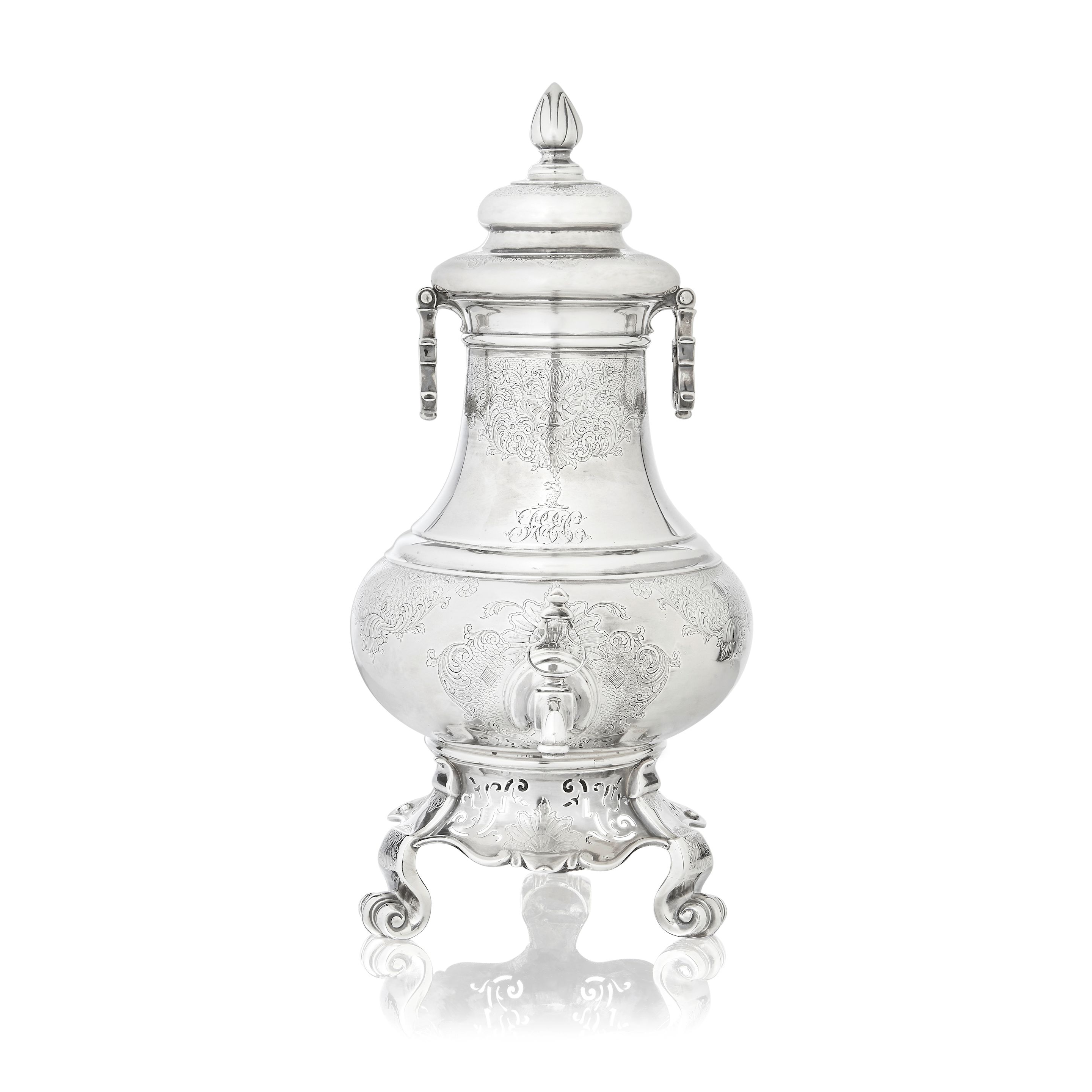 Bonhams : A fine 18th century Dutch silver hot water / tea urn Maker's ...
