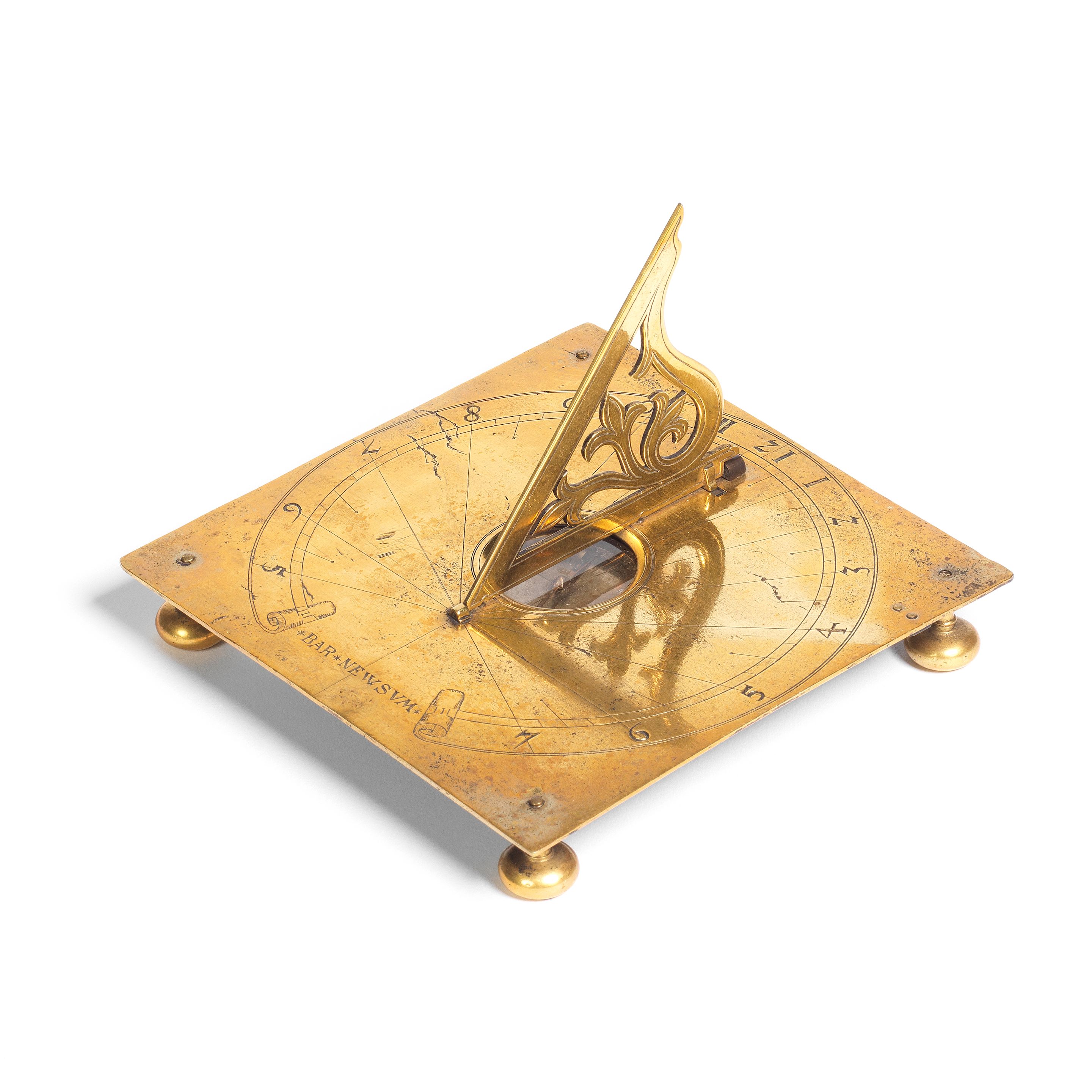 Bonhams : A Horizontal Sundial, Continental, 18th century,