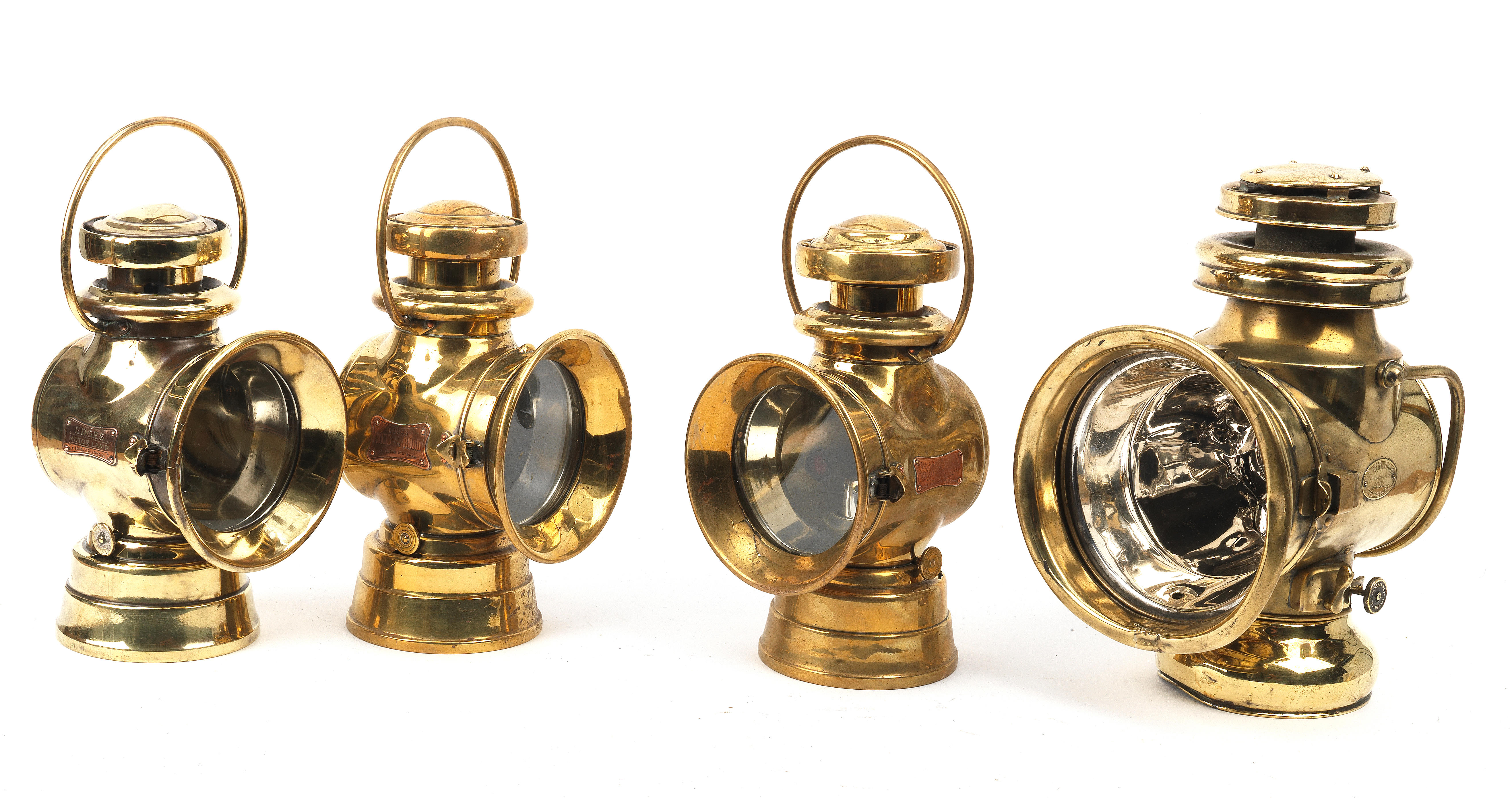 Bonhams Cars Four Brass Motoring Lamps 4