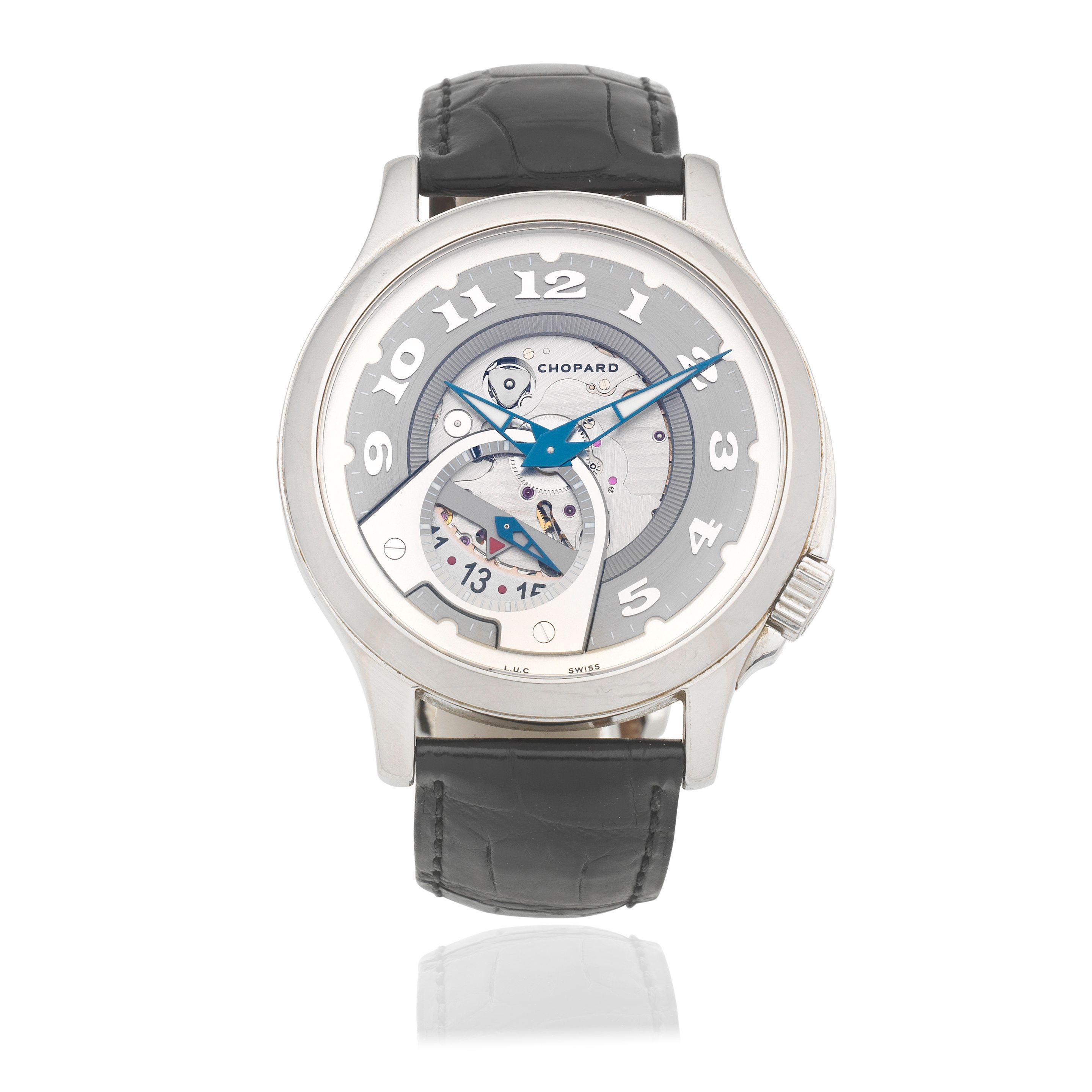 Bonhams : Chopard. A stainless steel semi-skeletonised automatic ...