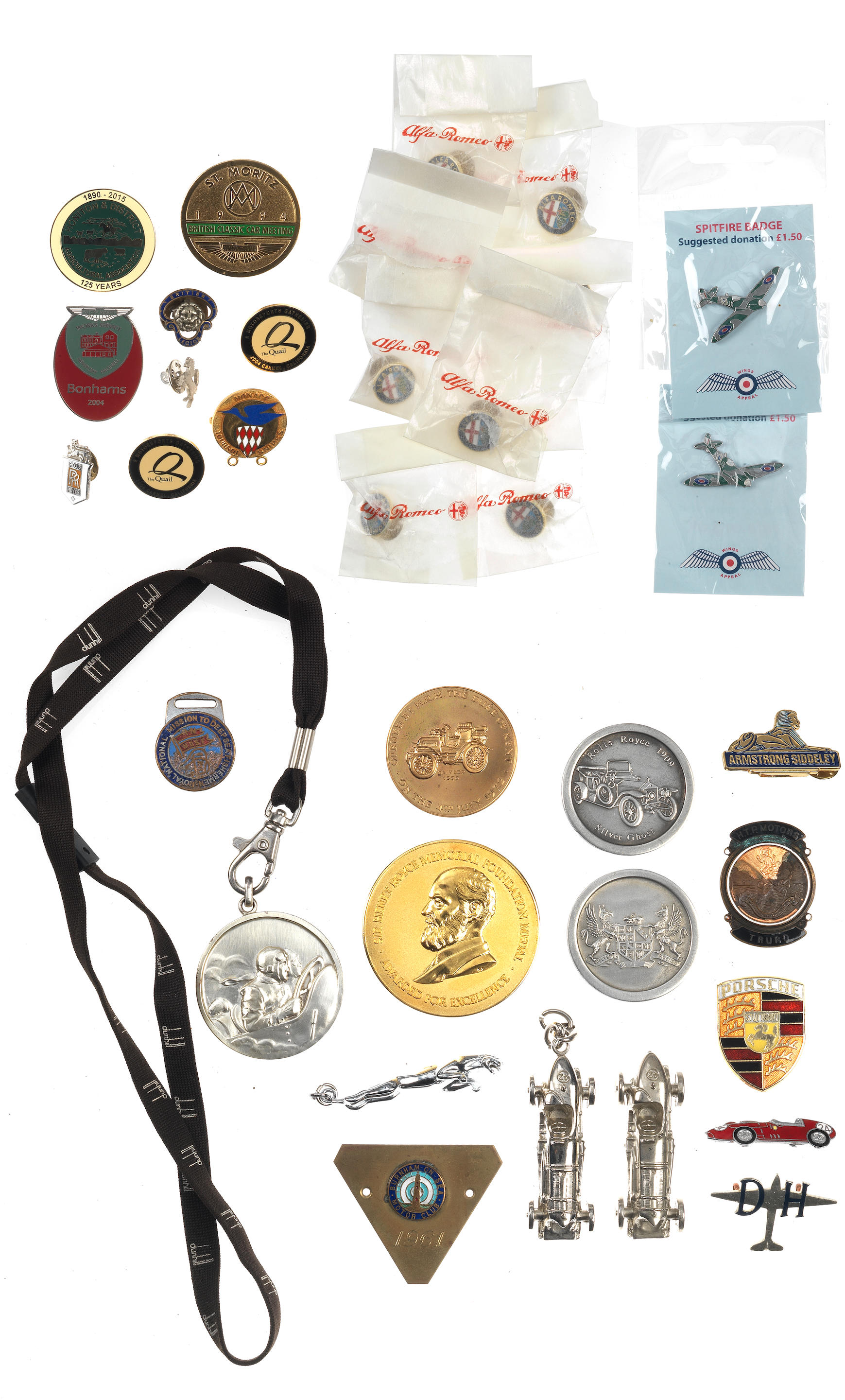 Bonhams Cars Assorted Lapel And Pin Badges Qty