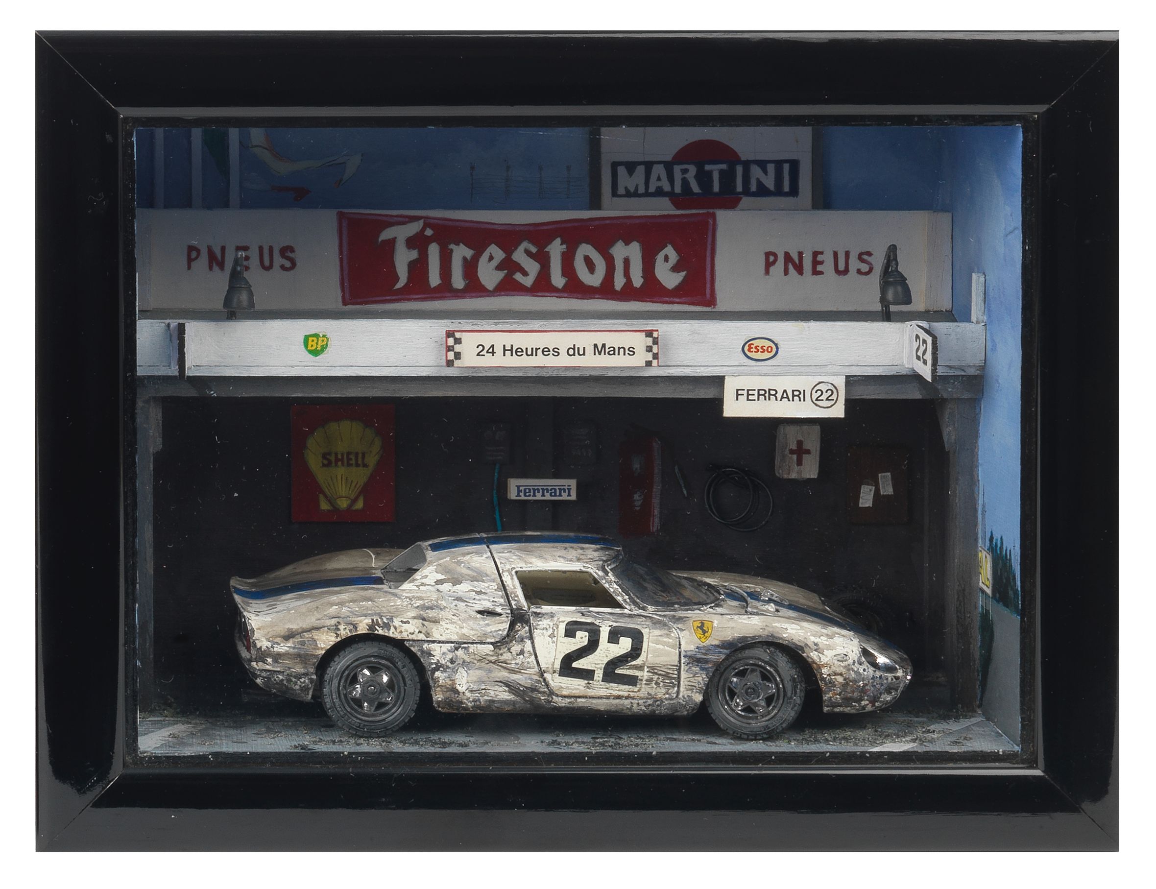 Bonhams Cars : A 'Ferrari at Le Mans' model diorama by Classic Car Art,