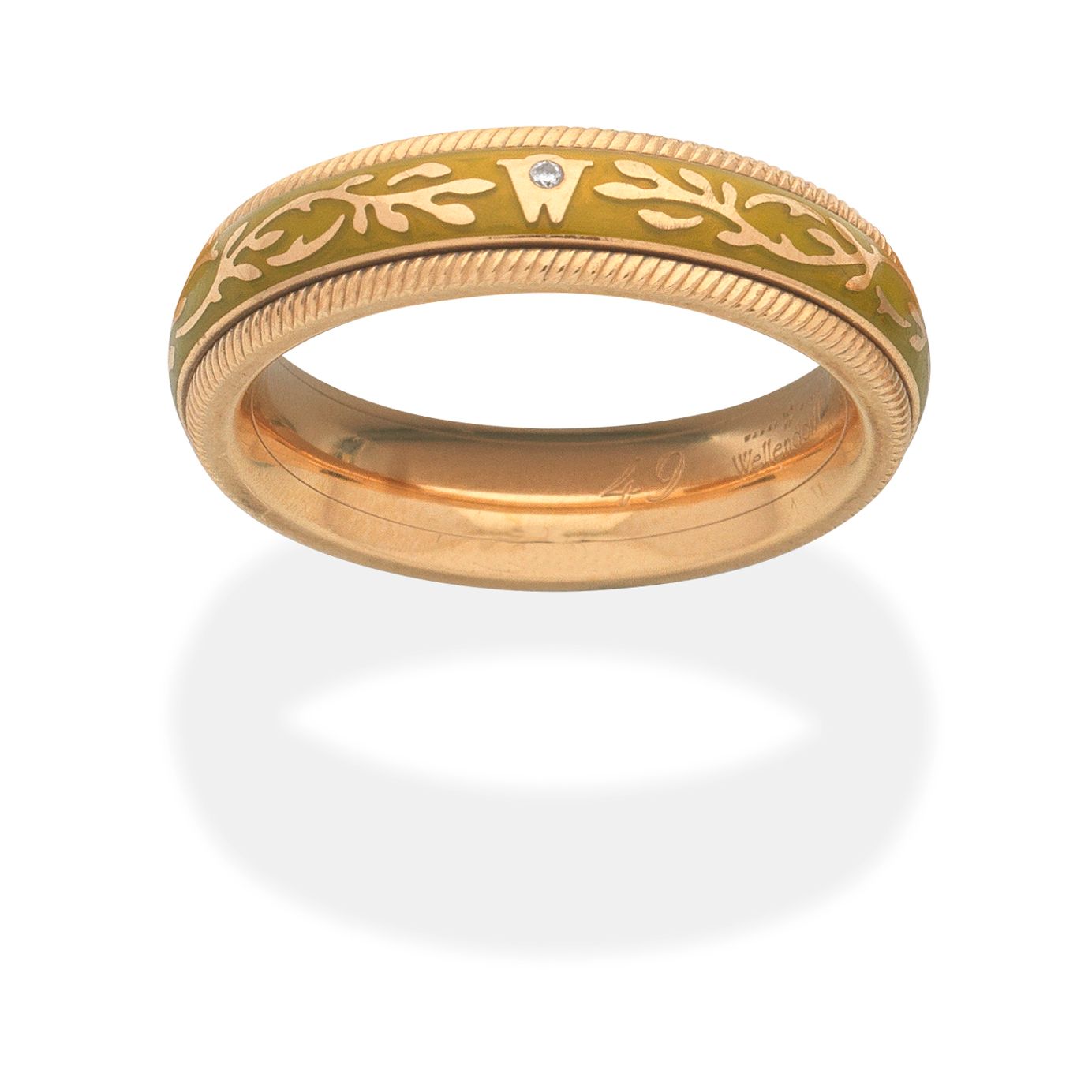 Bonhams : WELLENDORFF ENAMEL AND DIAMOND-SET RING